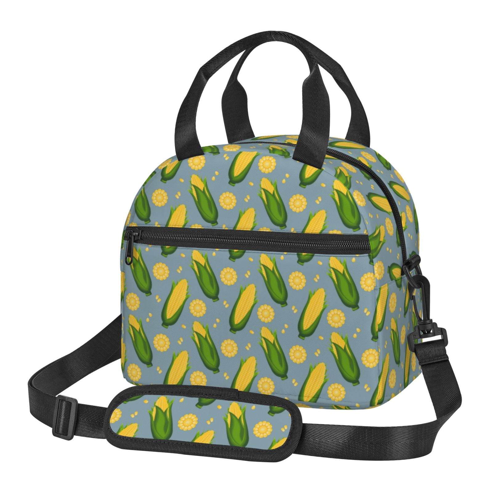 Xecao Corn On The Leaves Print Insulated Lunch Box, Lunch Cags Lunch ...