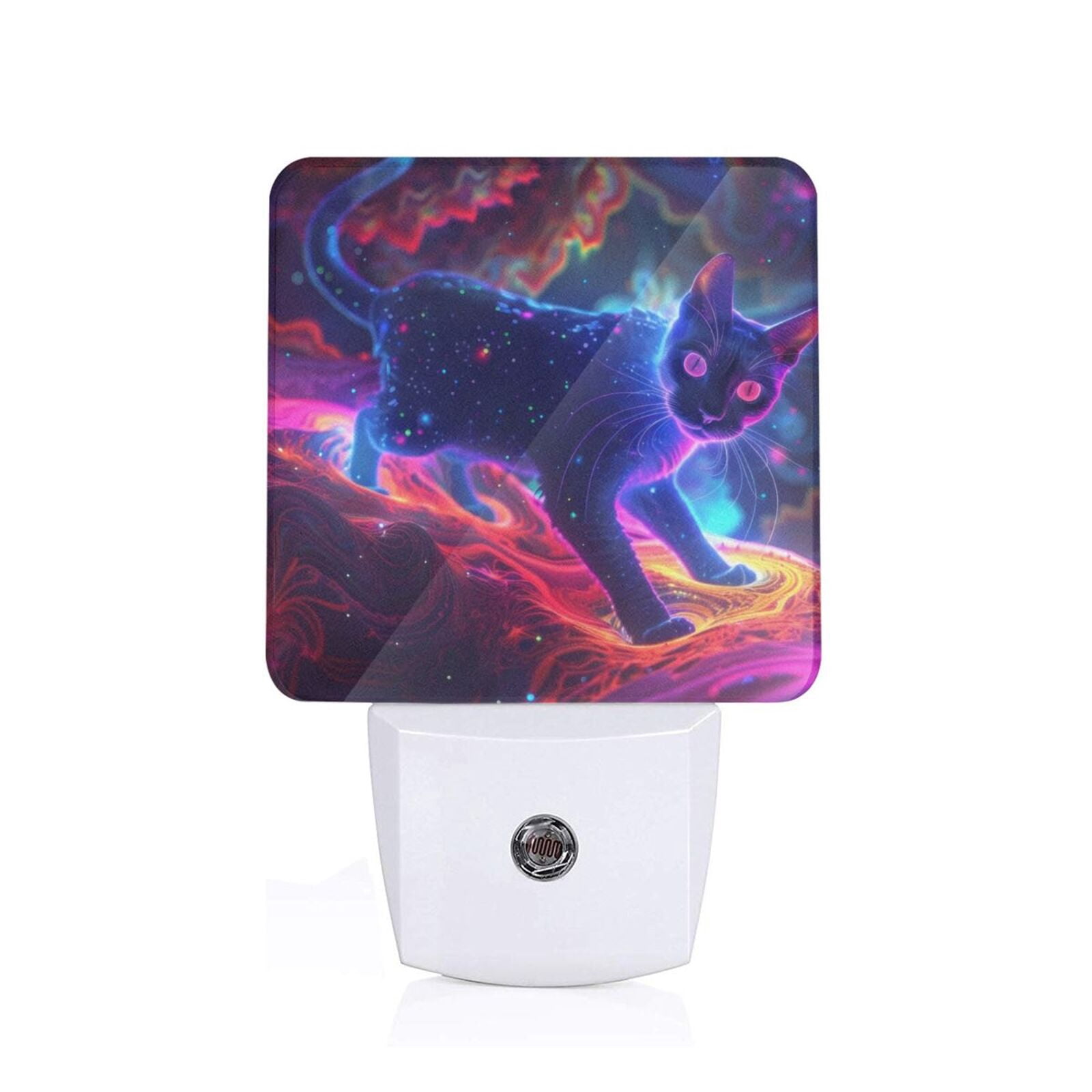Xecao Cosmic Cat Psychedelic Journey for Night Light - a Wall-mounted ...