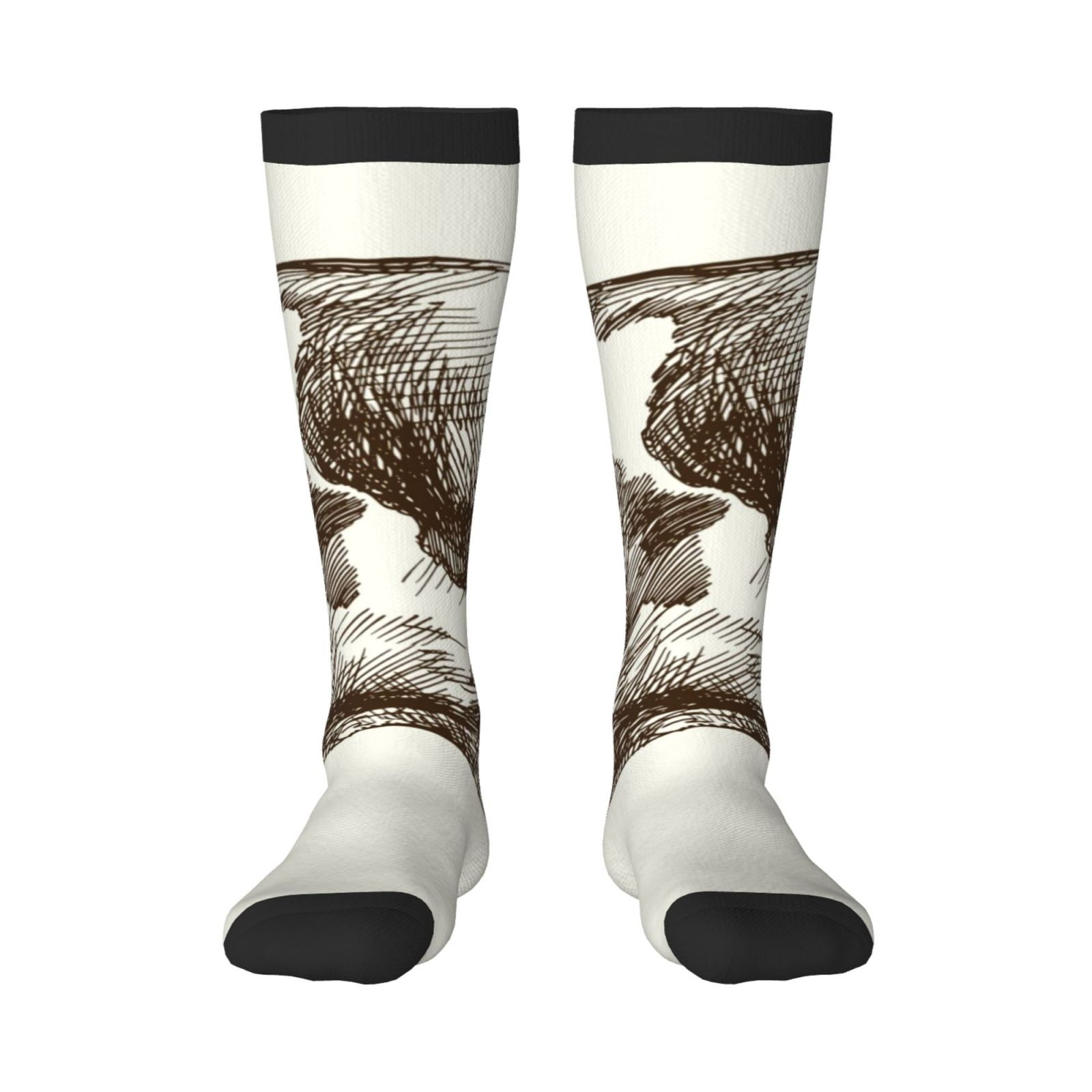 Xecao Cow 1 Print Compression Socks for Both Men And Women for Running ...