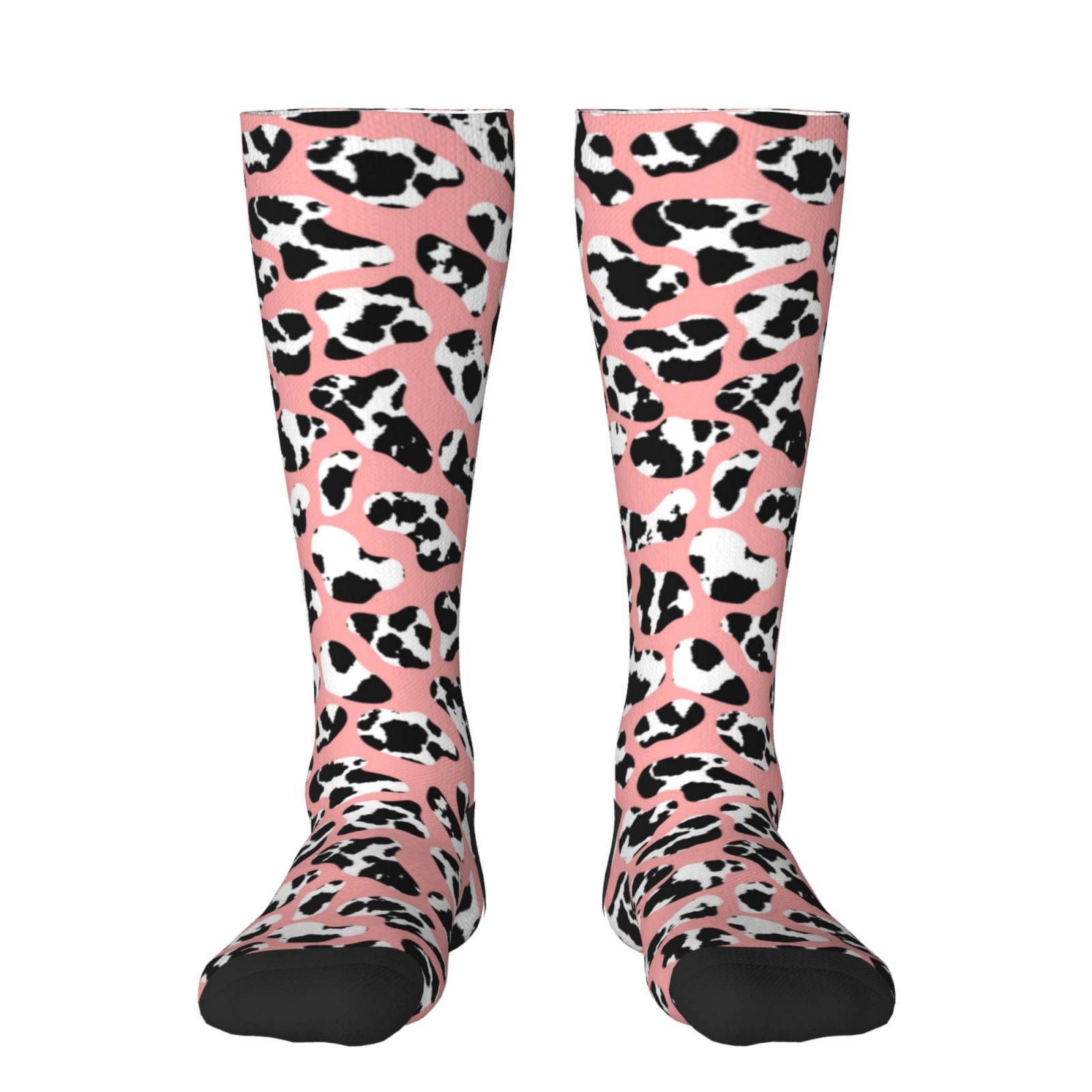 Xecao Cow Animal Skin print thigh-high socks, crafted for both men and ...