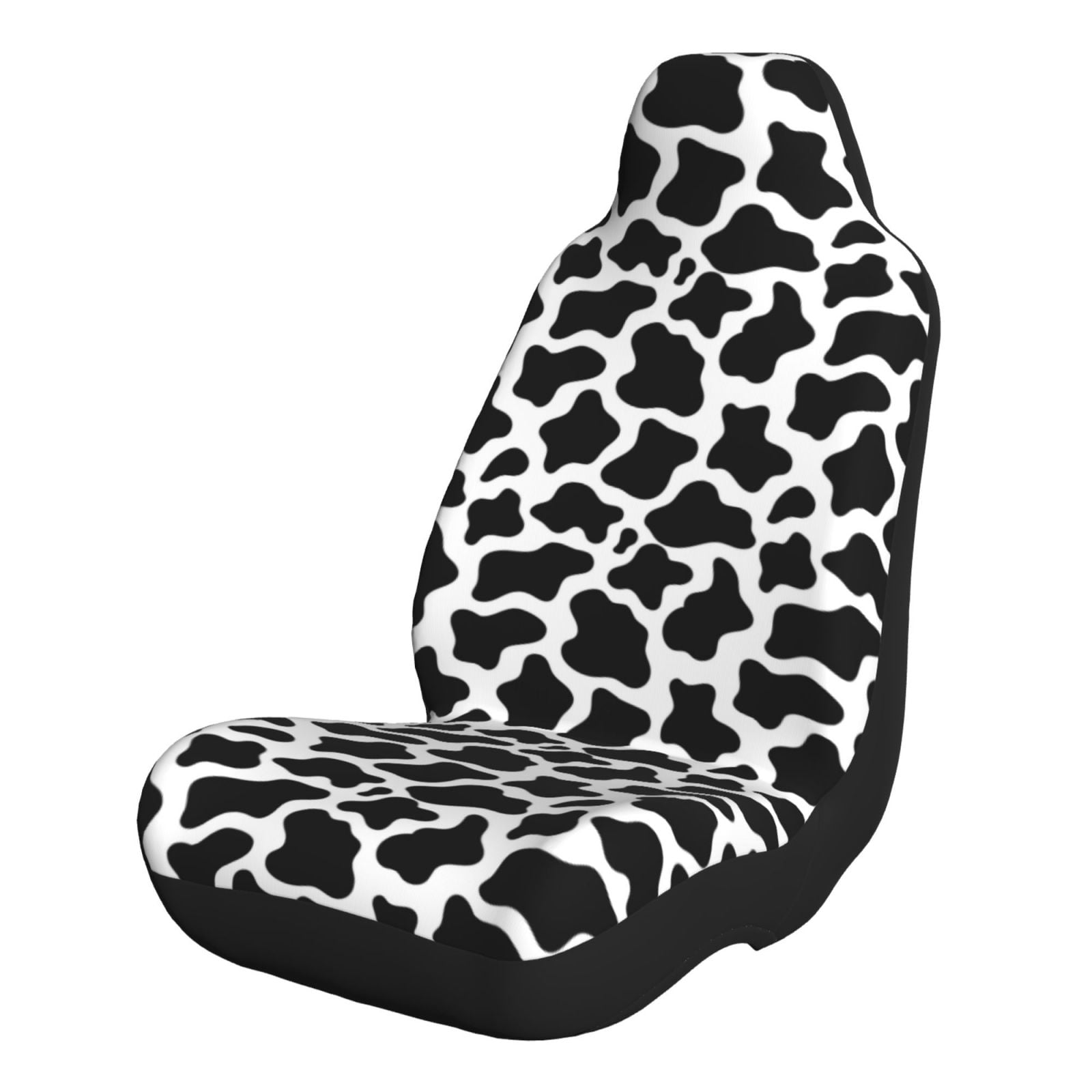 Xecao Cow Print Black White for Automotive Seat Covers for Cars Trucks ...