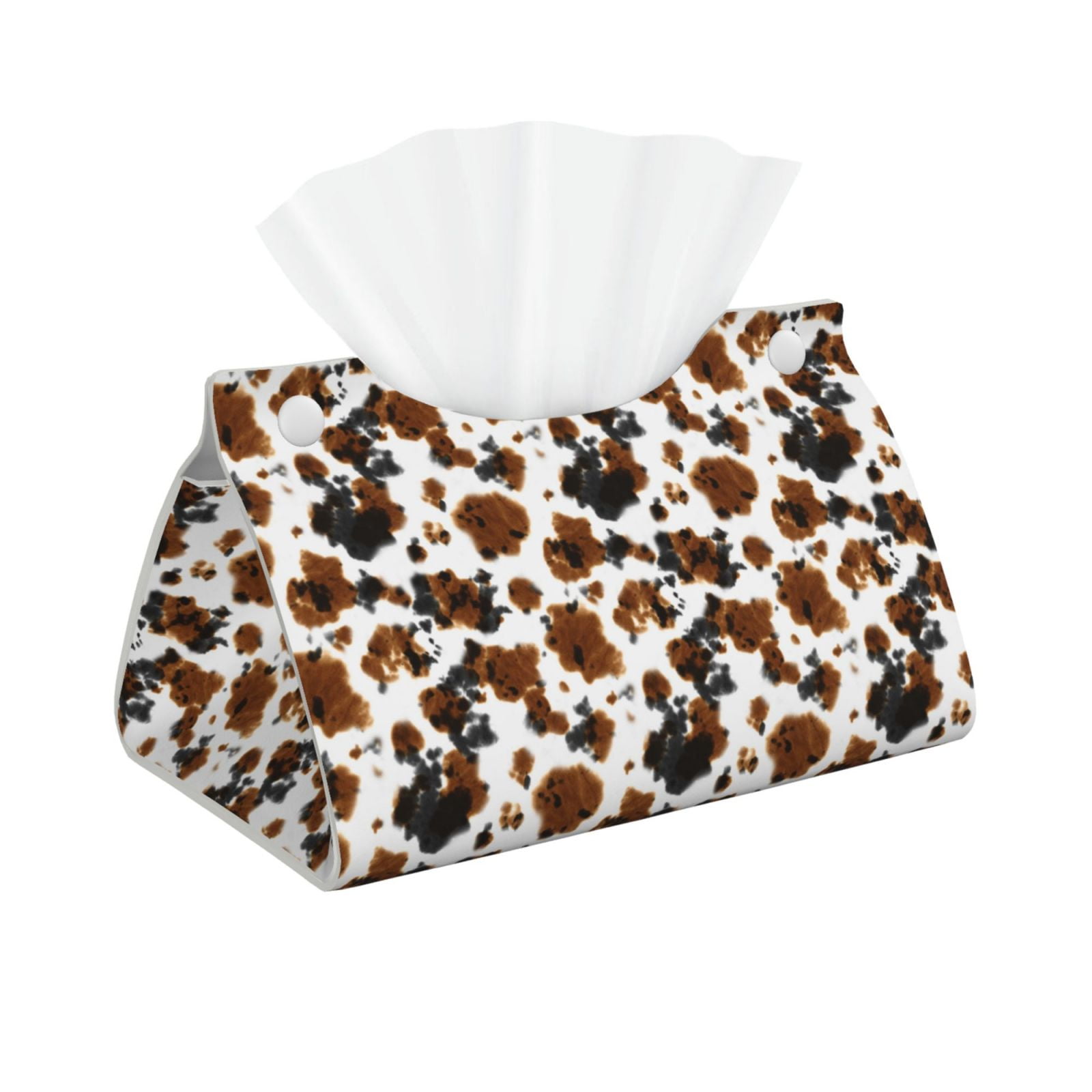 Xecao Cow Tie Dye Print Tissue Box Cover,Modern PVC Leather Square ...