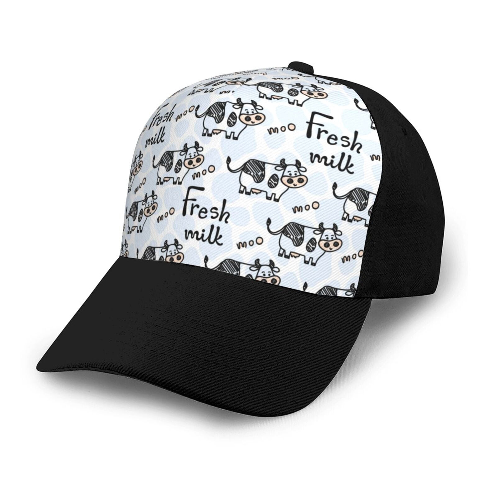 Xecao Cow With Fresh Milk print unisex vintage washed baseball cap, a ...