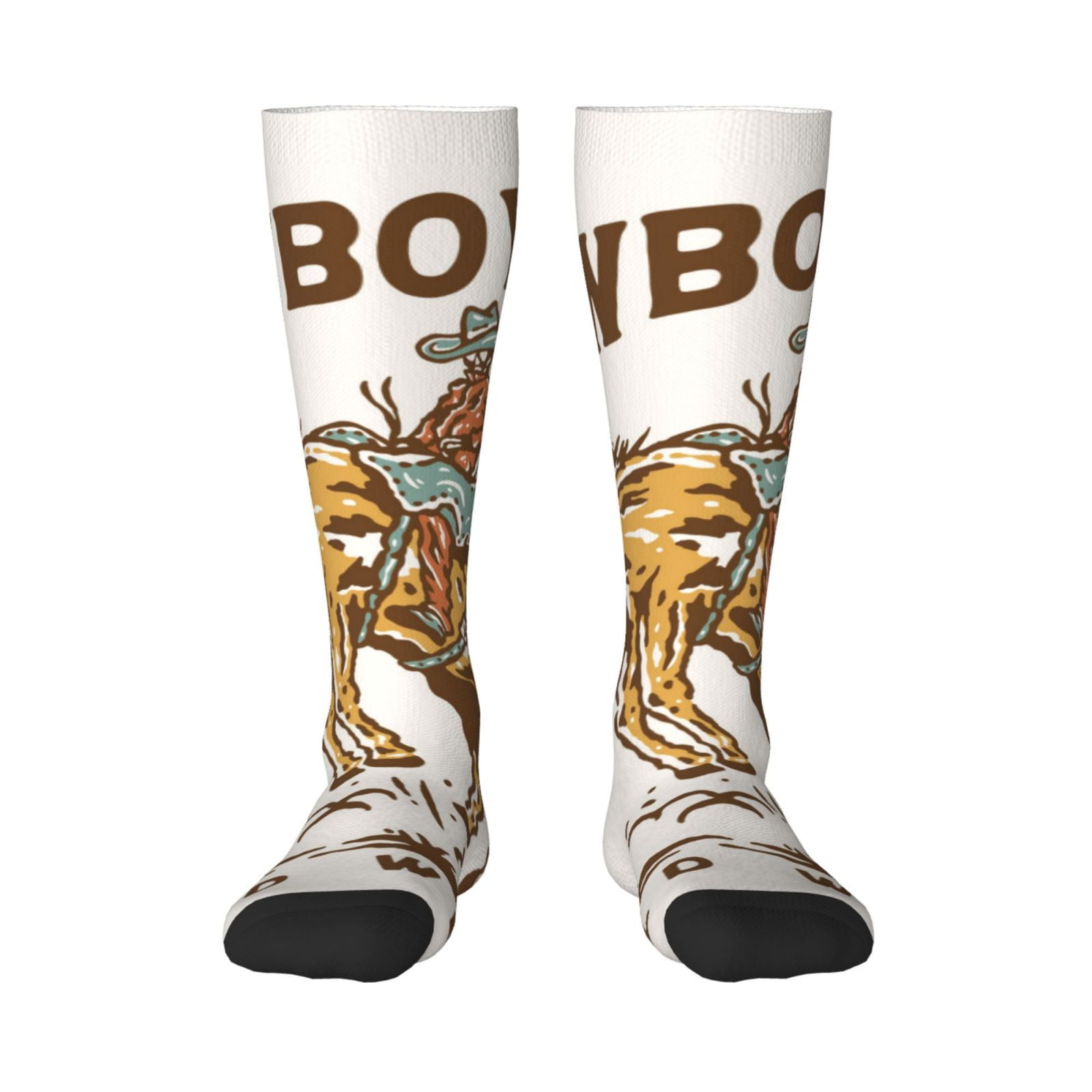 Xecao Cowboy Up Vintage Wild West Print Compression Socks for Both Men ...