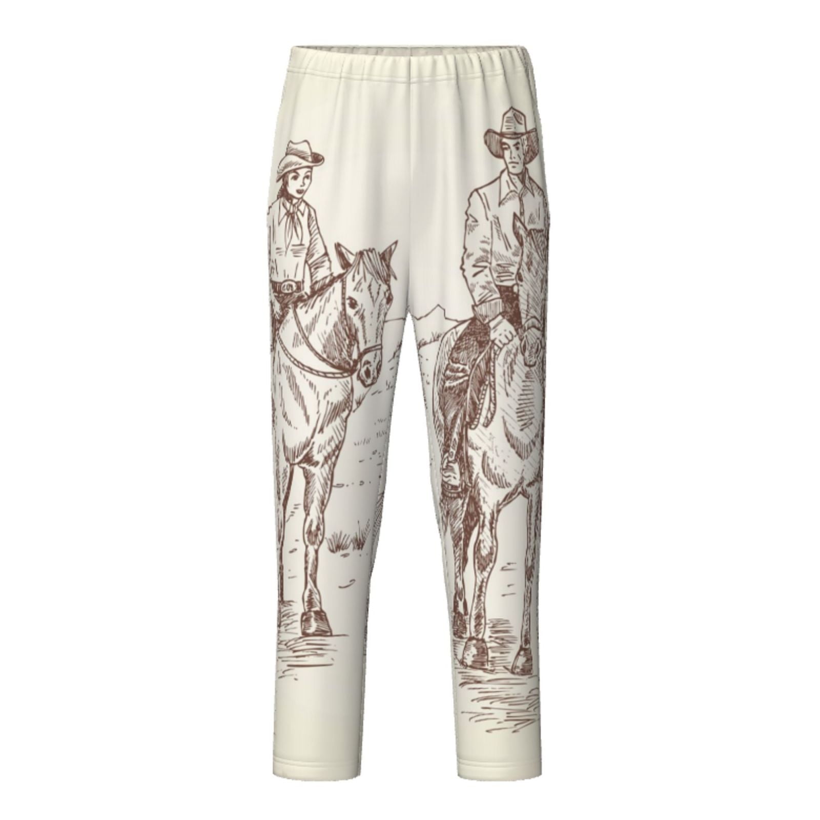 Xecao Cowboys Riding Horses In Desert Print Teenagers' Pajama Pants ...