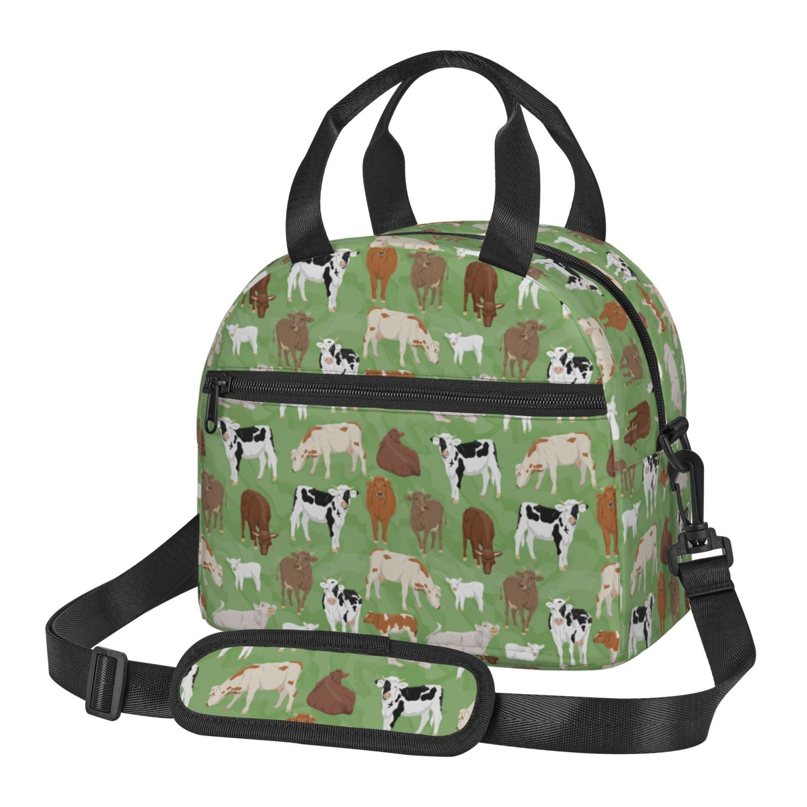 Xecao Cows And Calves Print Insulated Lunch Box, Lunch Cags Lunch Bag ...