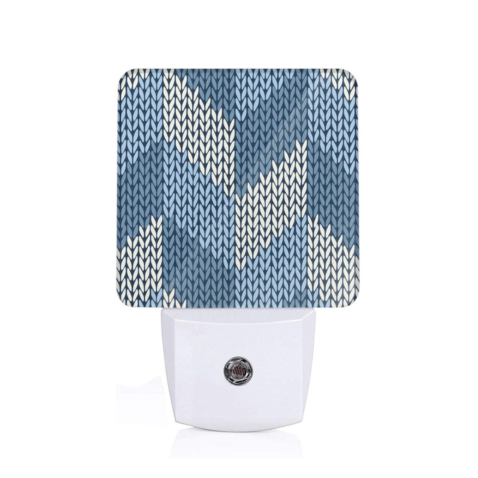 Xecao Cozy Knitted Blue Chevron for Night Light - a Wall-mounted LED ...