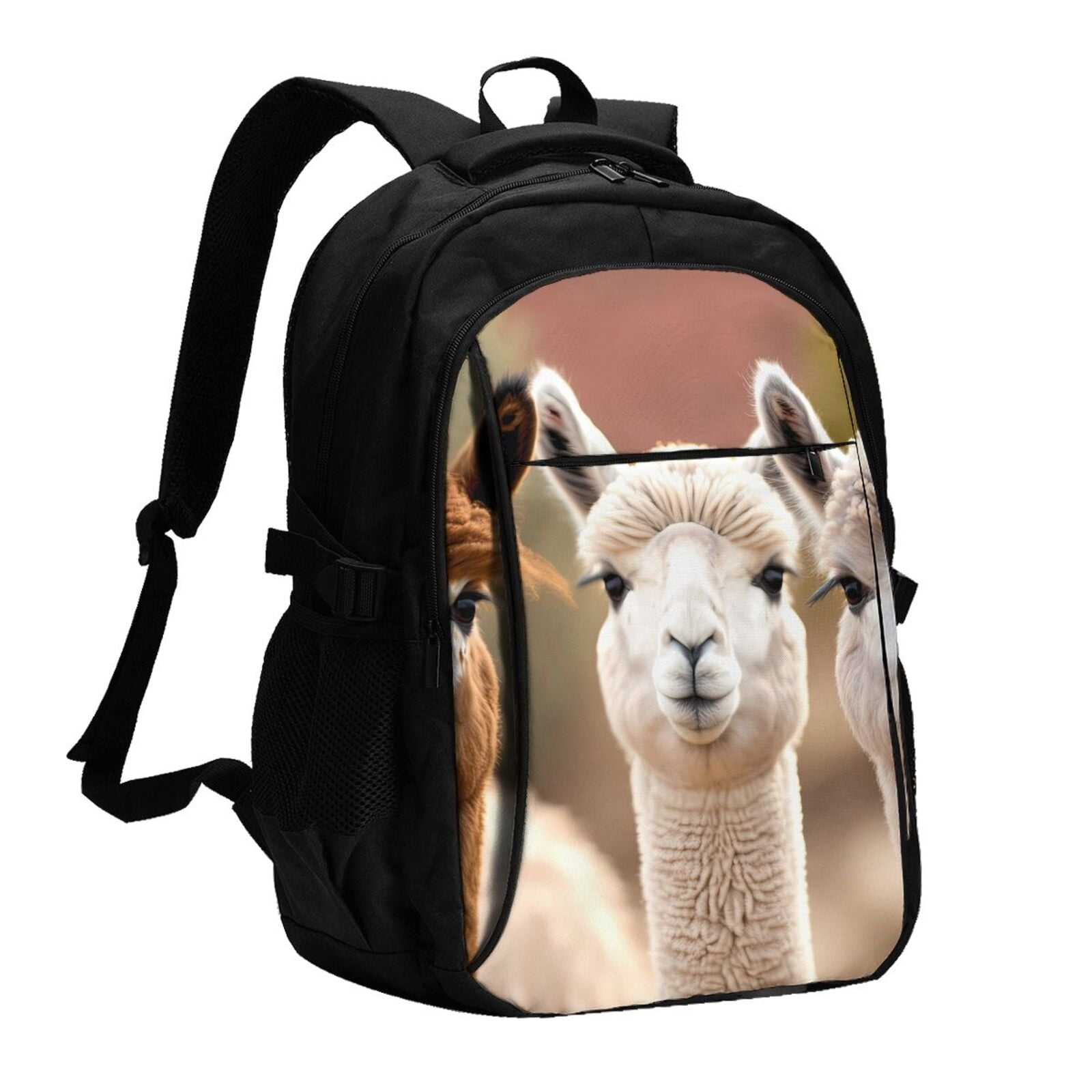 Xecao Cute Alpaca in Daze for Travel Laptop Backpack, USB-Charging ...