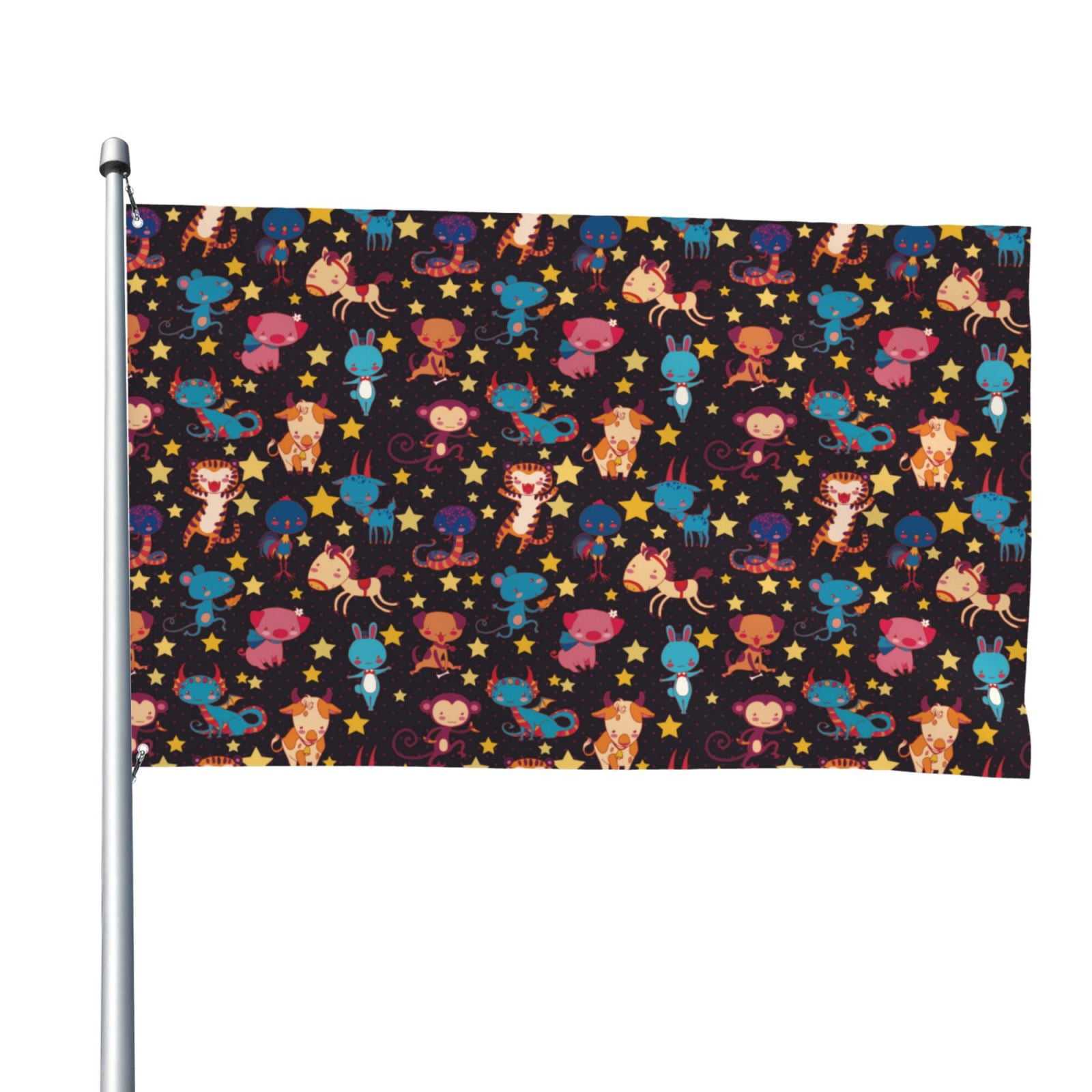 Xecao Cute Animals for Longest Lasting Flag, Made From Polyester, UV ...