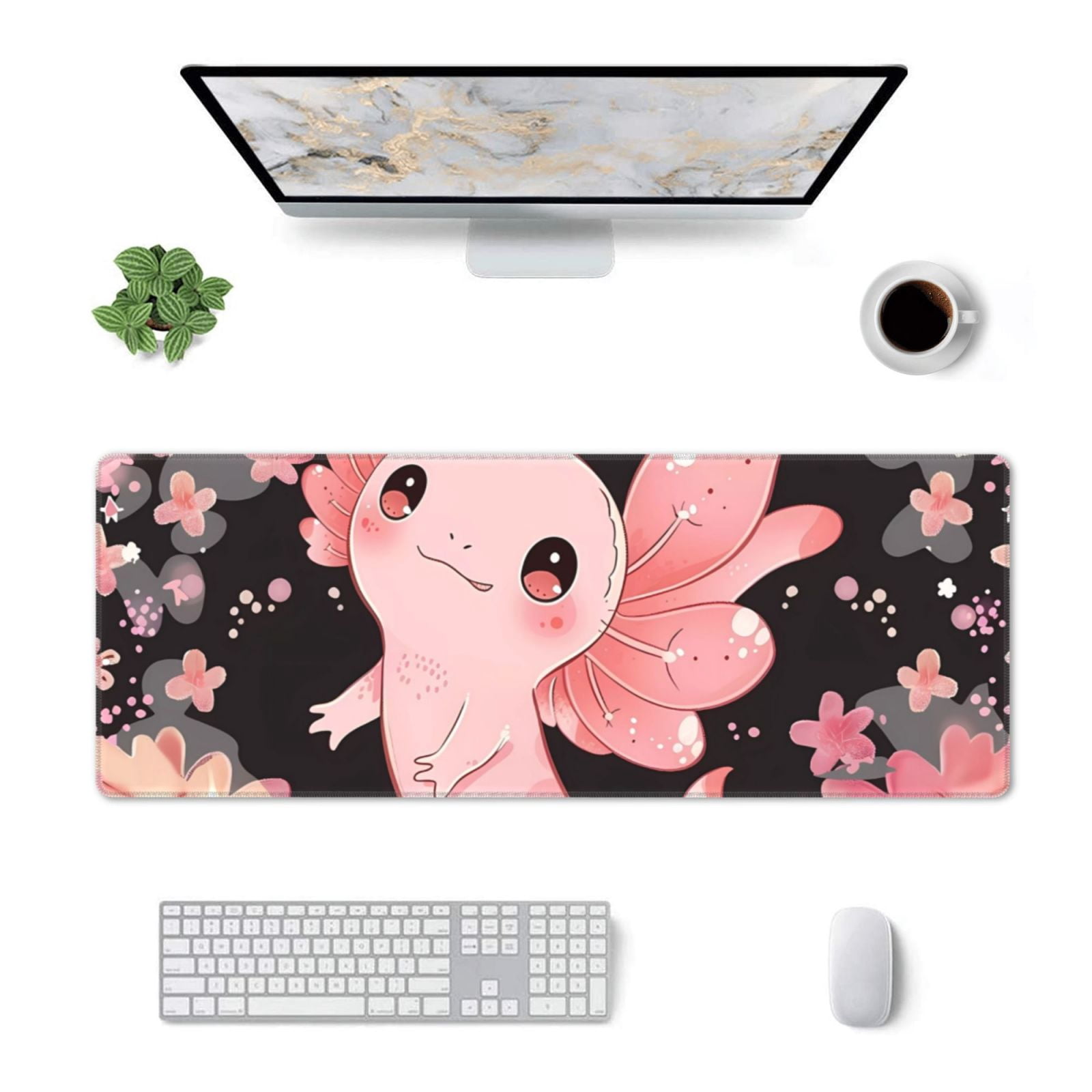 Xecao Cute Axolotl Sakura Blossoms A for Mouse Pad - Waterproof ...