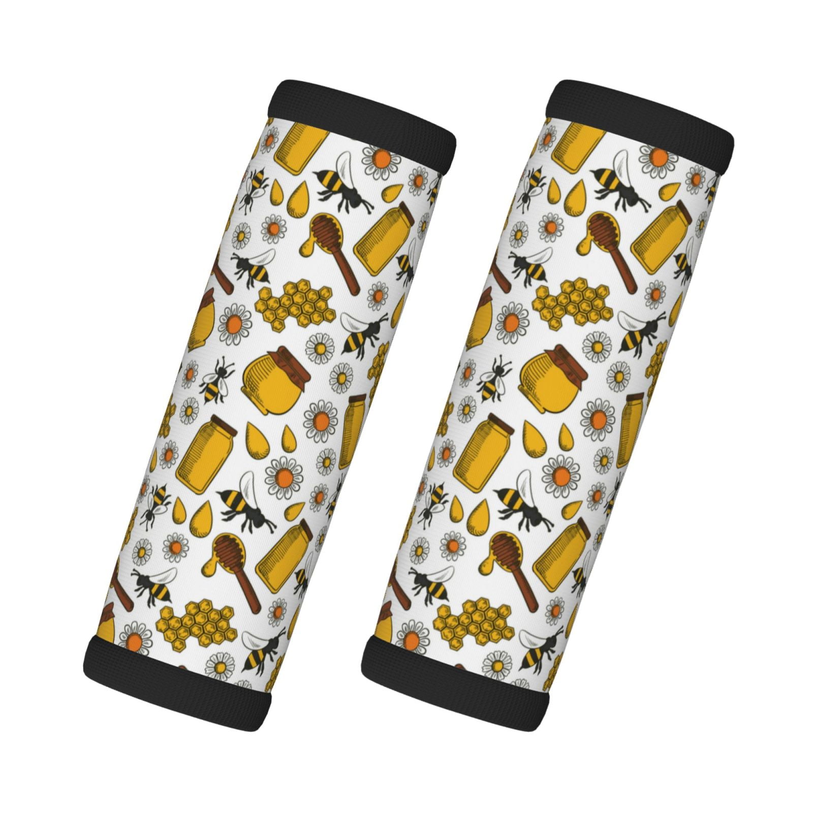 Xecao Cute Bee Print 2 Pack Luggage Handles Wrap Grips Identifiers ...