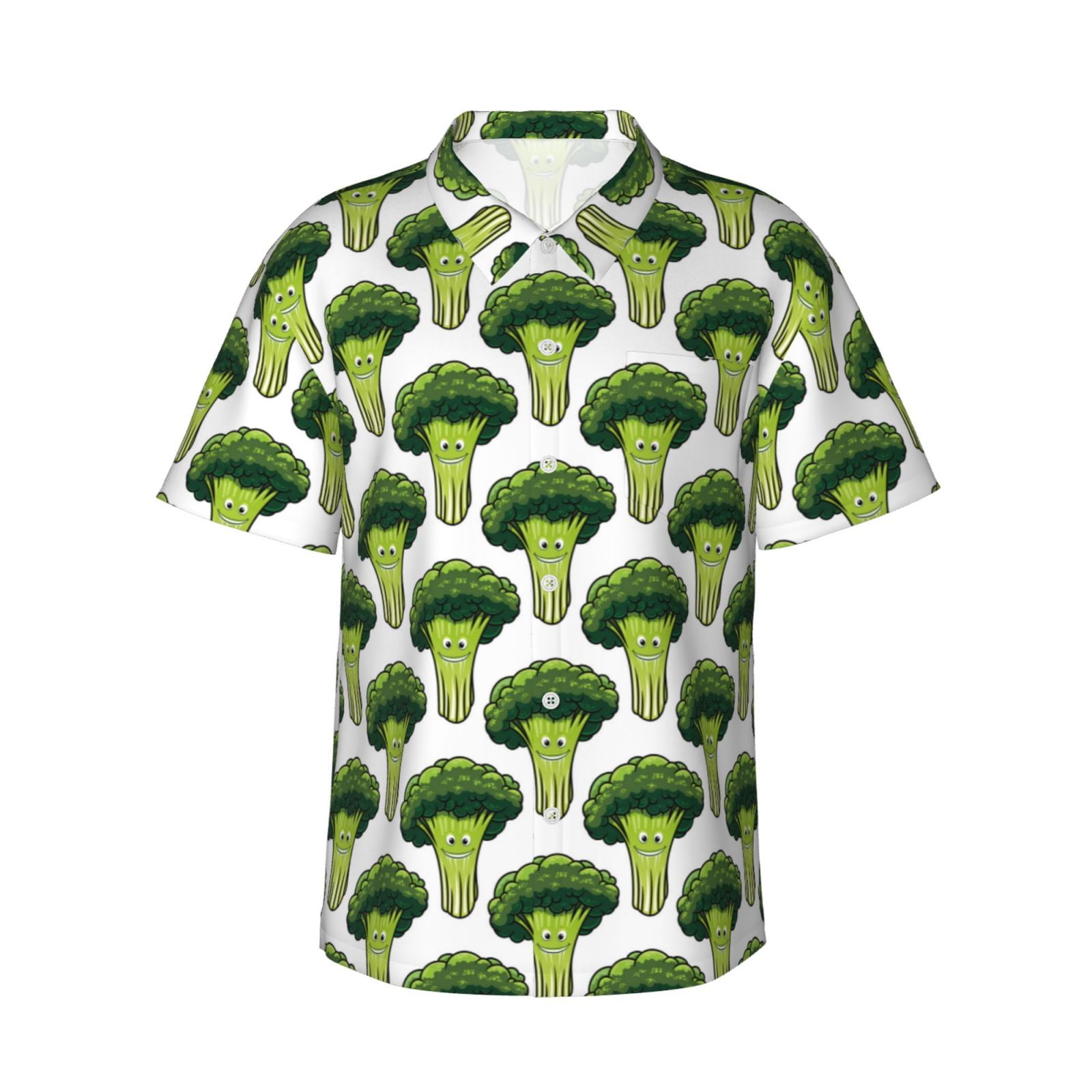 Xecao Cute Broccoli print Hawaiian shirt - a stylish short-sleeve ...