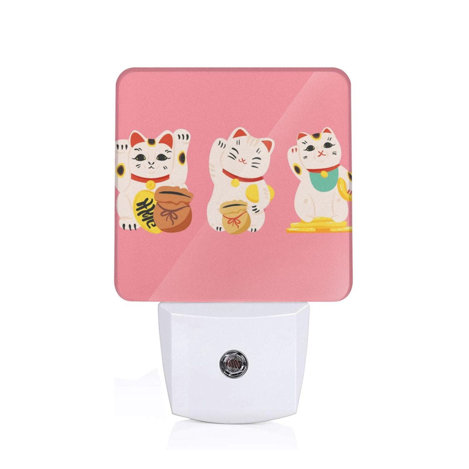 Xecao Cute Cat for Night Light - a Wall-mounted LED Fixture with A Dusk ...