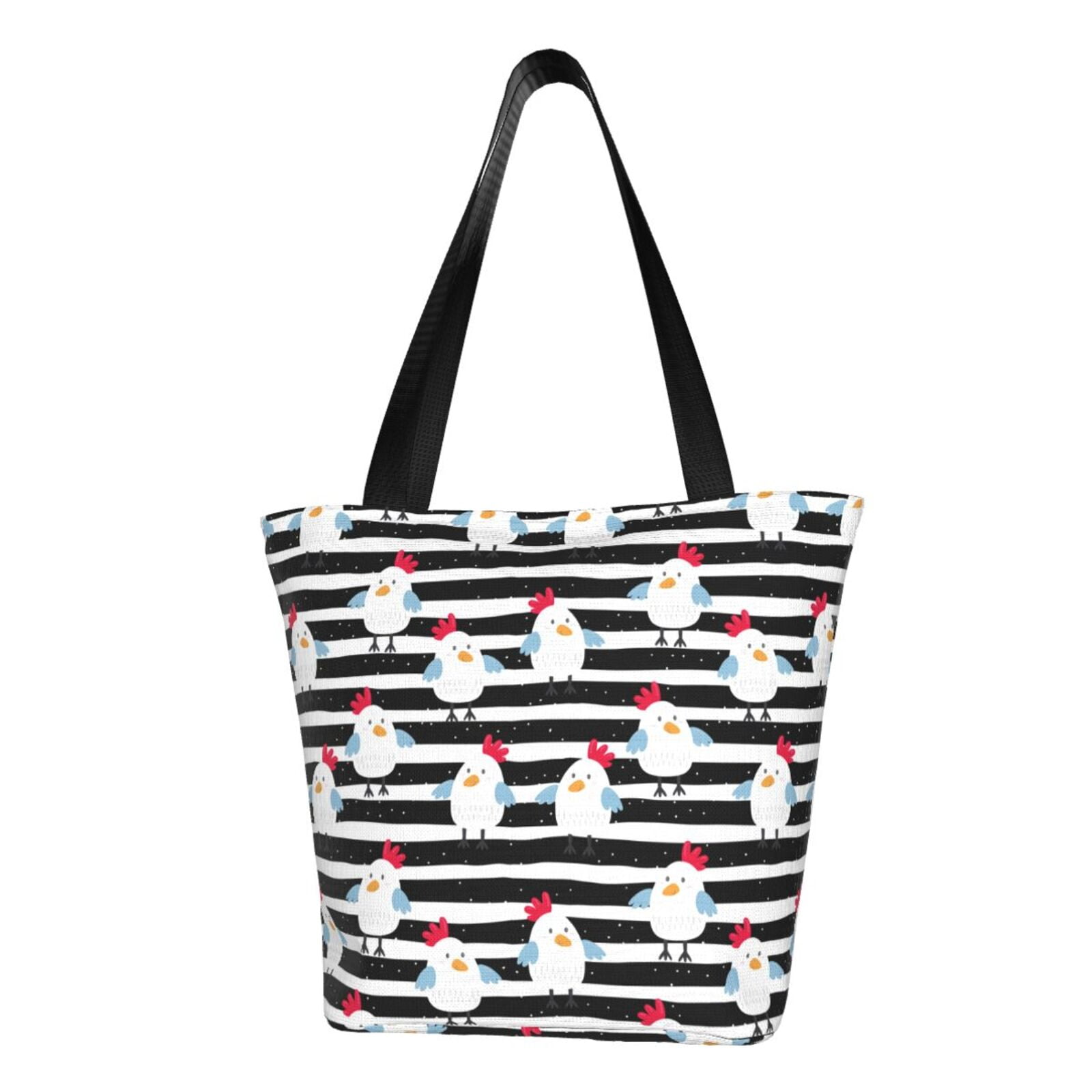 Xecao Cute Chicken for Tote Bag for Women -Tote Shoulder Bag with A Little Pocket Inside ...