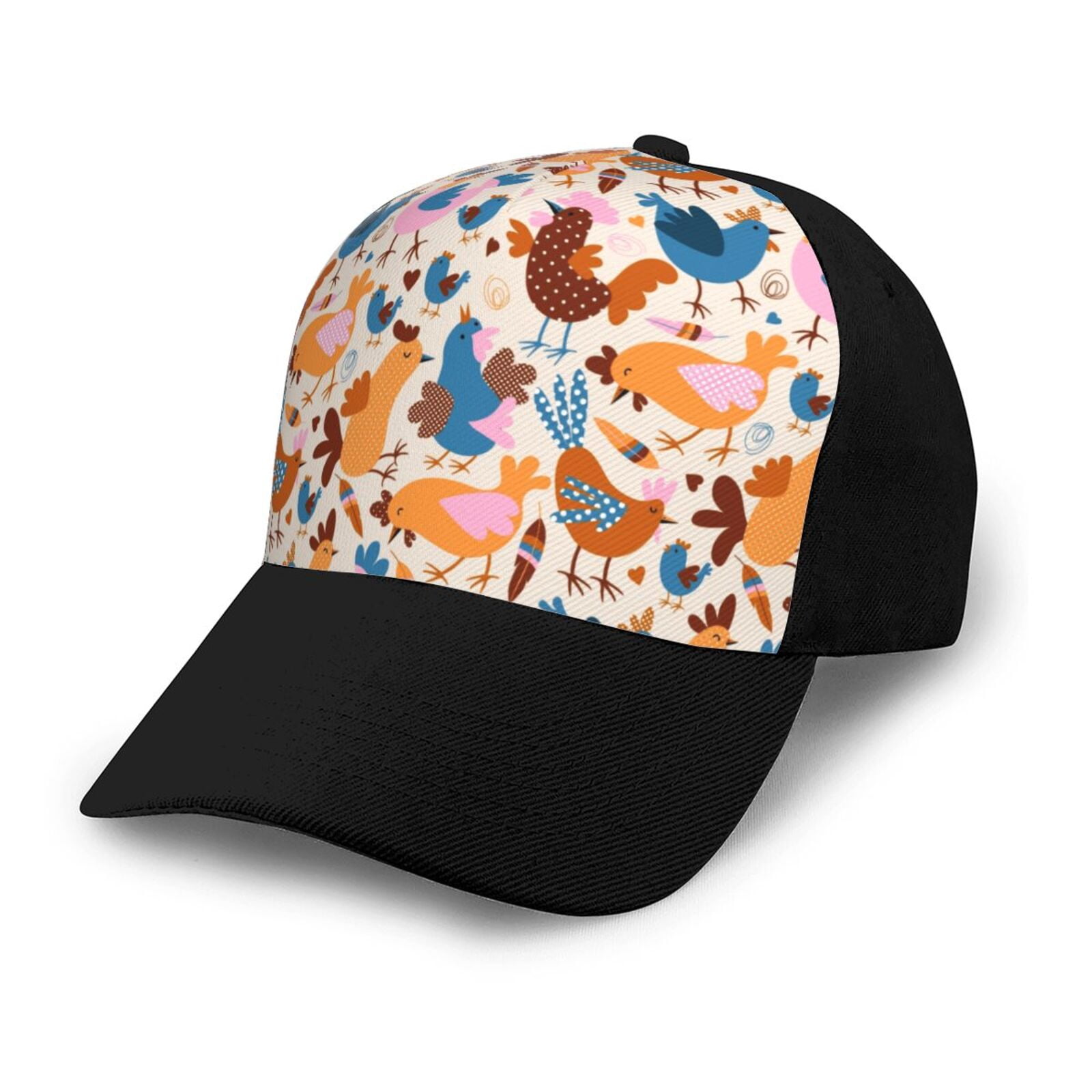 Xecao Cute Chickens print unisex vintage washed baseball cap, a soft ...