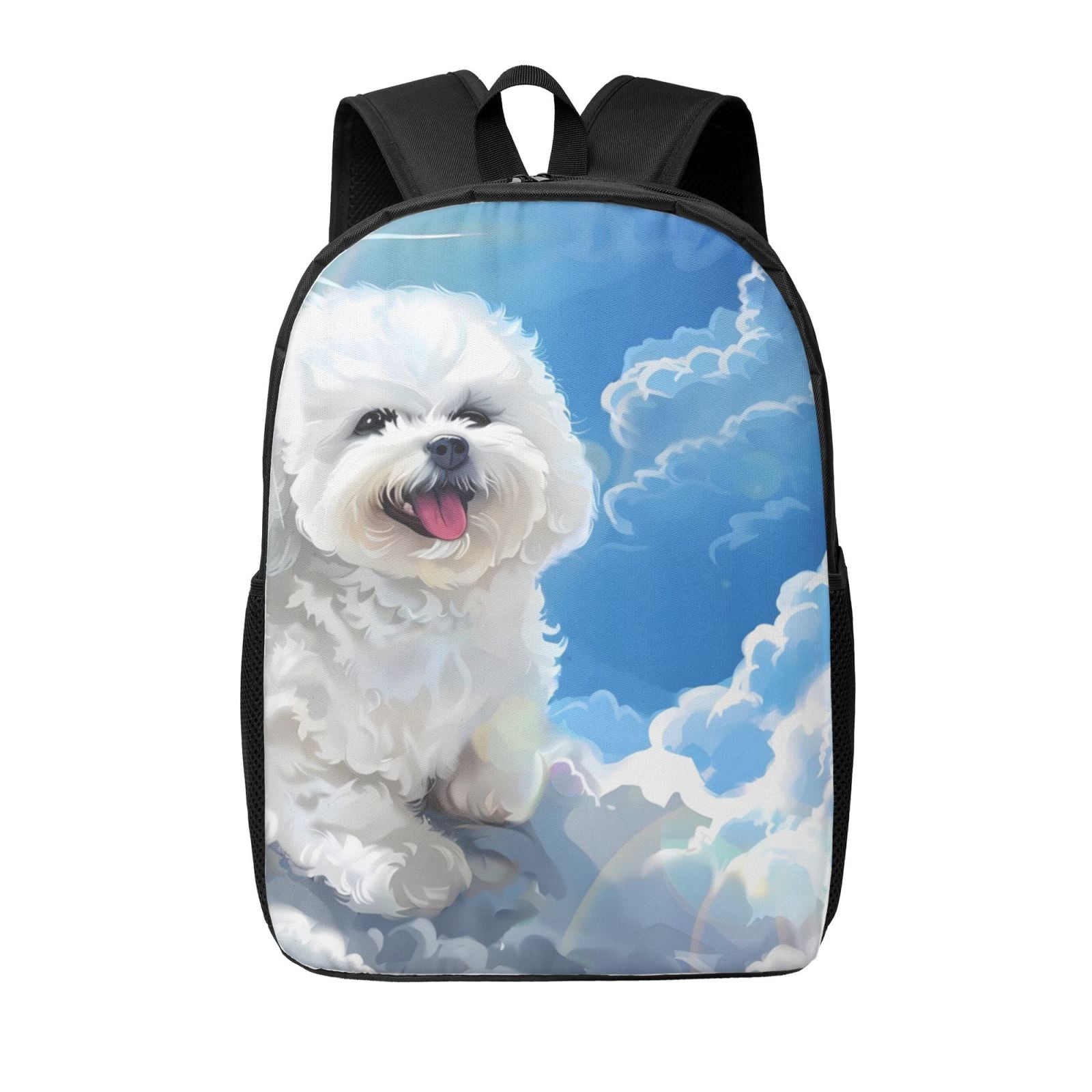 Xecao Cute Cloud Bichon Frise print Travel Backpack, Large Computer ...