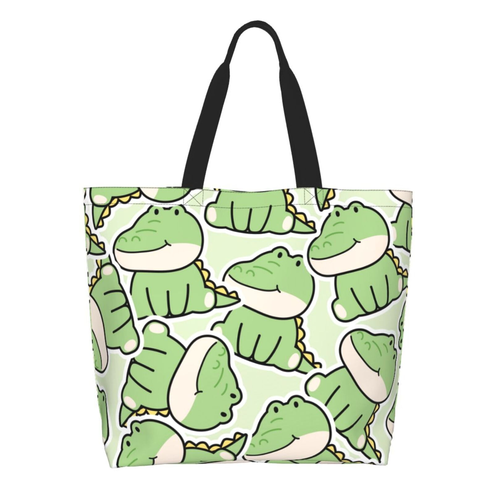 Xecao Cute Crocodile for Tote Bag for Women, Tote Shoulder Bag with a littlw pocket and Handbag ...