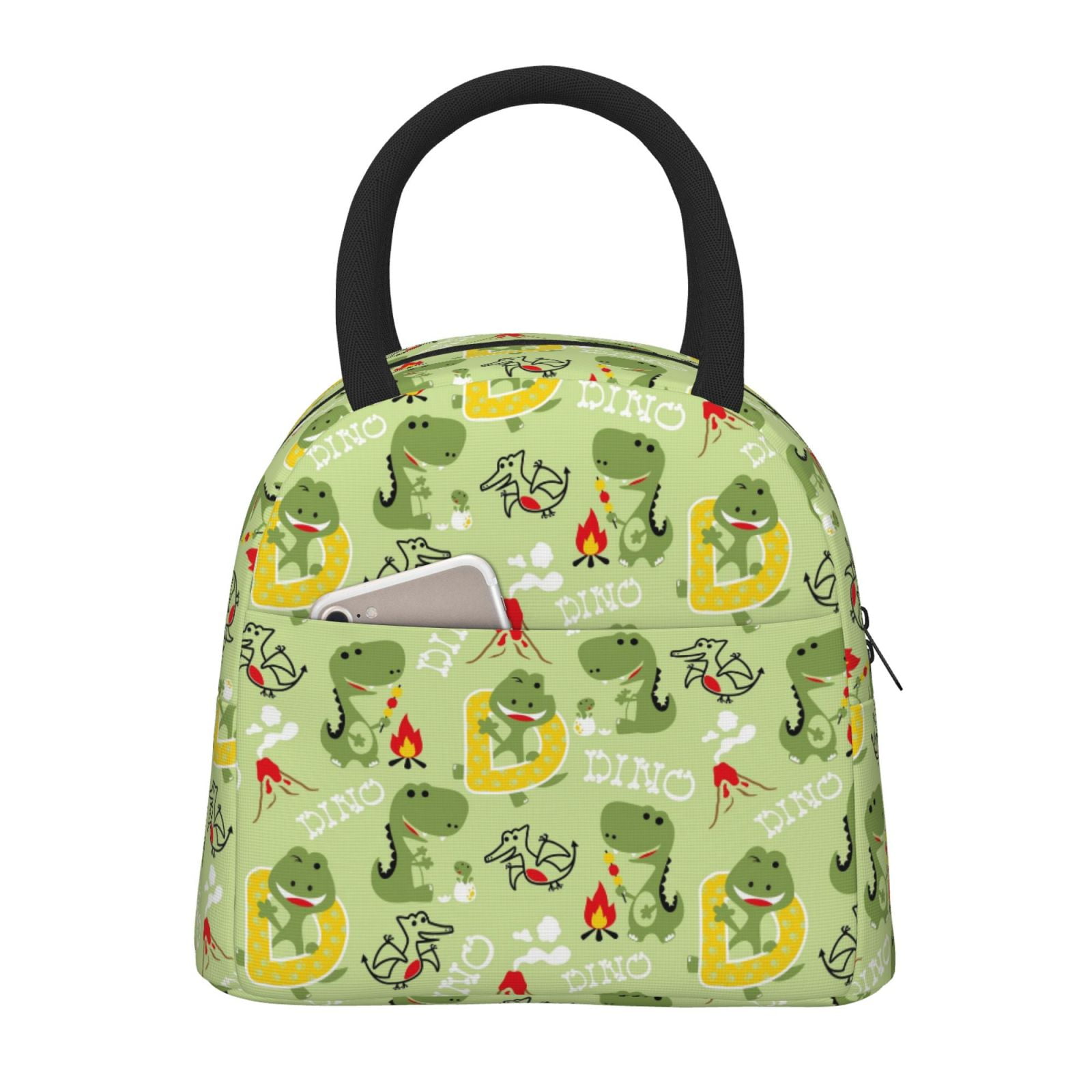 Xecao Cute Dinosaurs Cartoon Lunch Bag , an insulated, reusable tote bag perfect for adults of ...