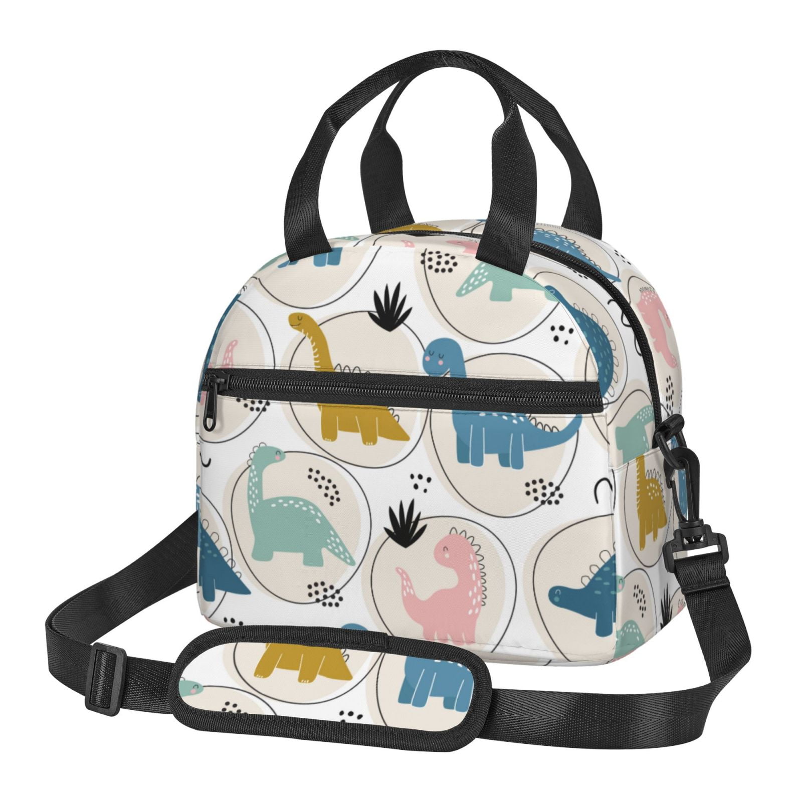 Xecao Cute Dinosaurs Print Insulated Lunch Box, Lunch Cags Lunch Bag ...