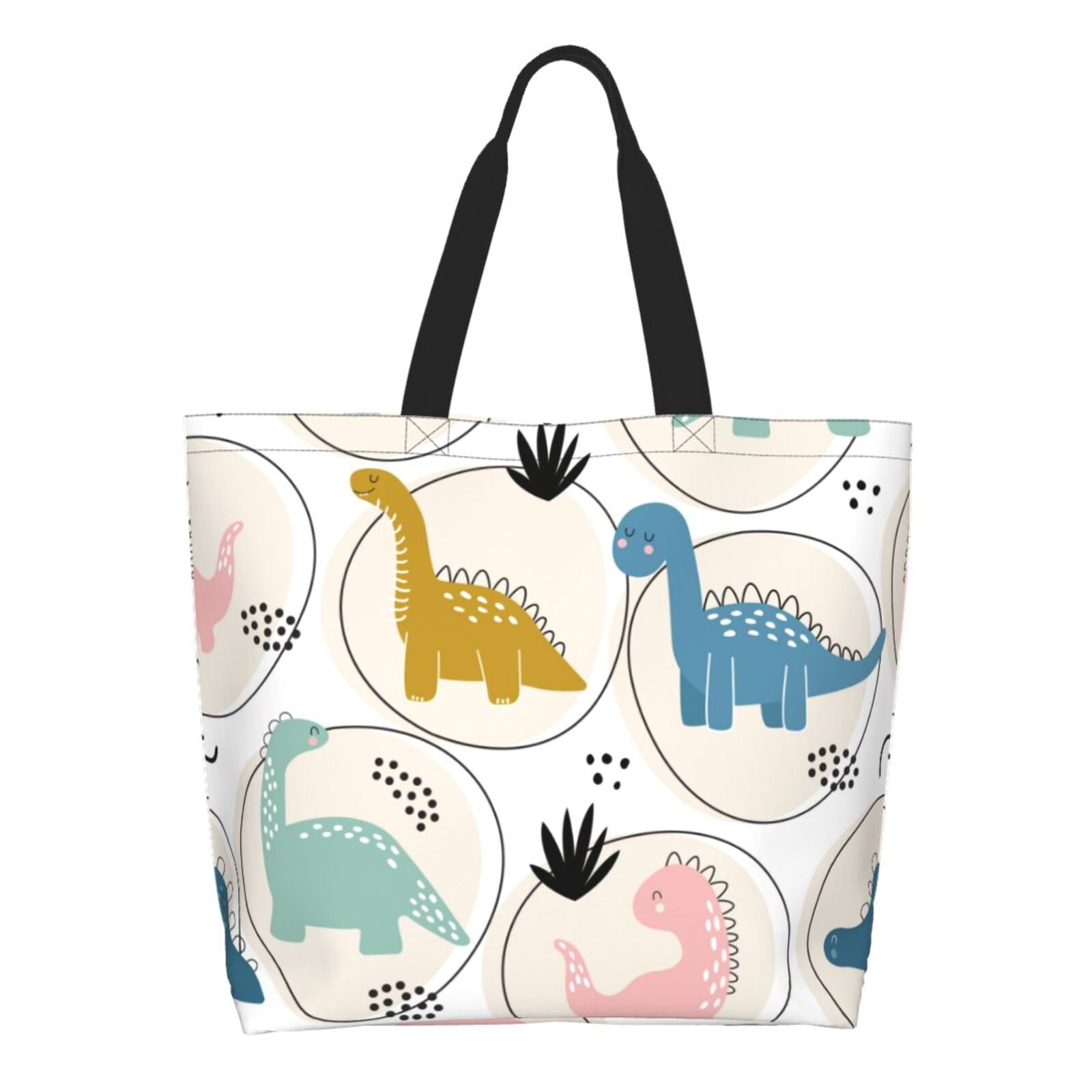 Xecao Cute Dinosaurs for Tote Bag for Women, Tote Shoulder Bag with a ...