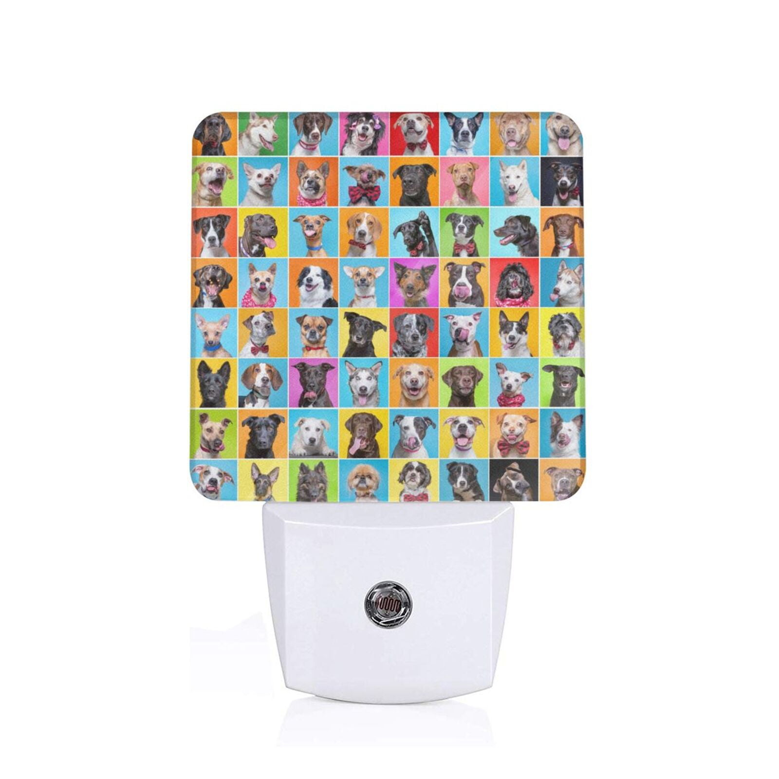 Xecao Cute Dogs Collage for Night Light - a Wall-mounted LED Fixture ...