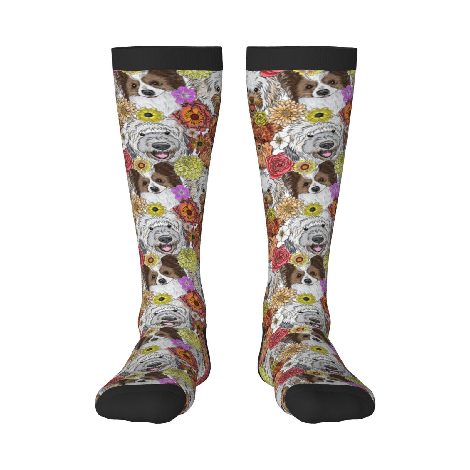 Xecao Cute Dogs Puppy Print Compression Socks for Both Men And Women ...
