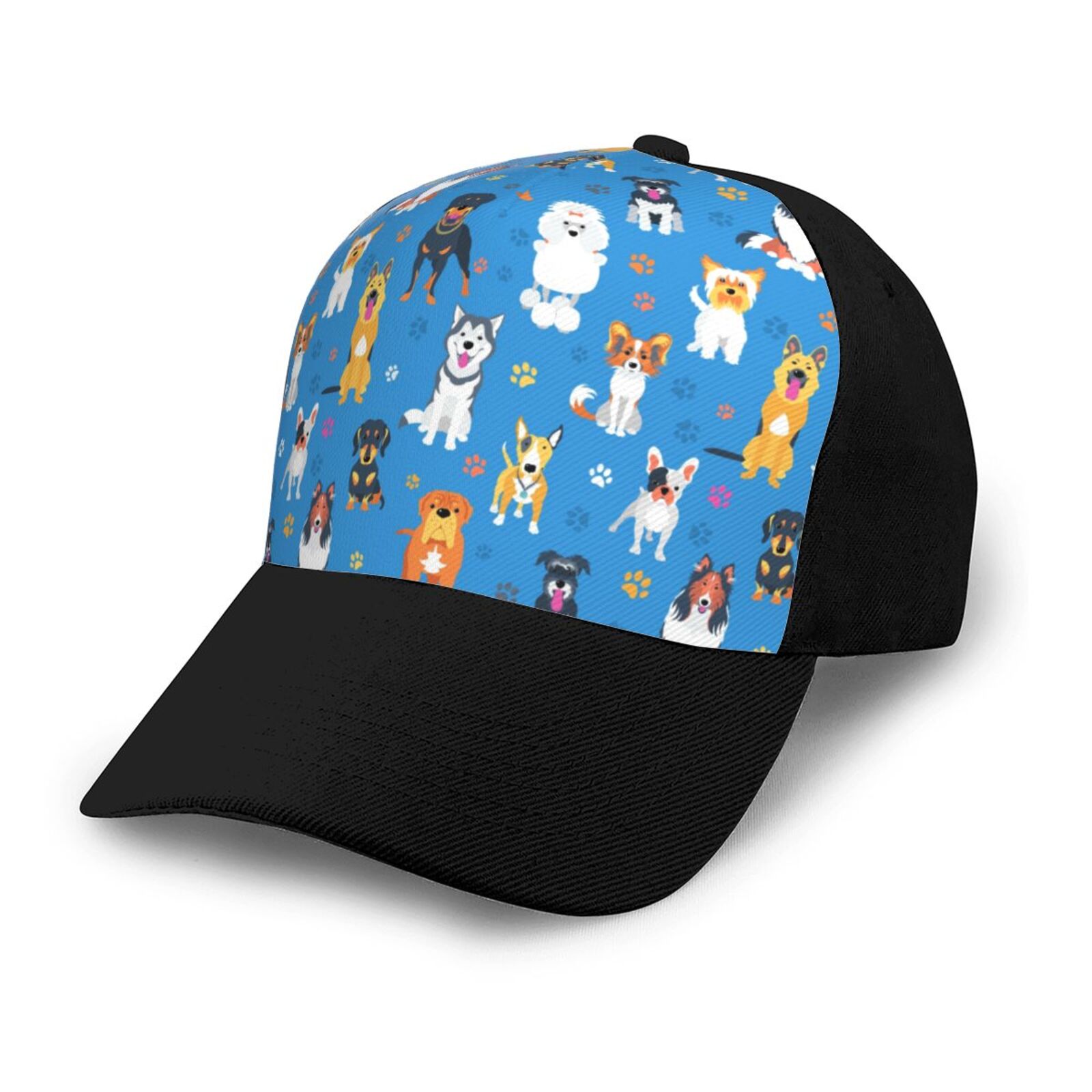 Xecao Cute Dogs print unisex vintage washed baseball cap, a soft and ...