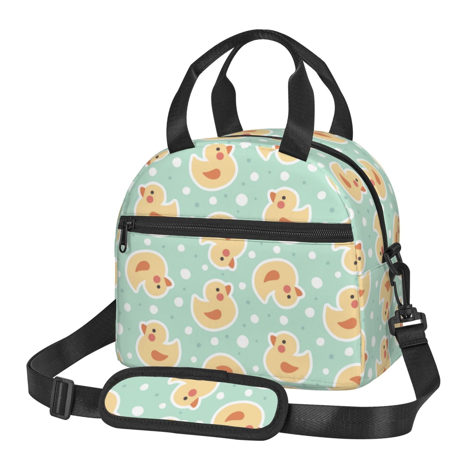 Xecao Cute Duck Print Insulated Lunch Box, Lunch Cags Lunch Bag ...