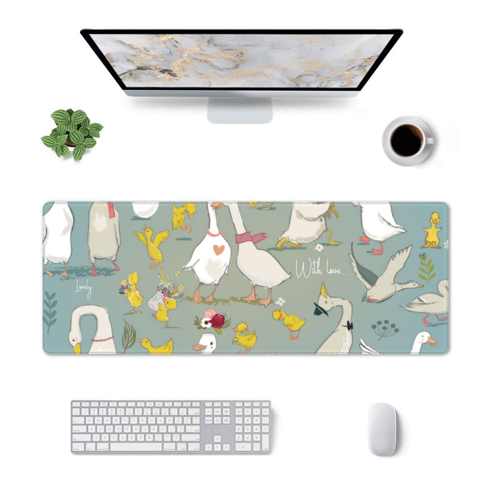 Xecao Cute Farm Birds for Mouse Pad - Waterproof Extended Contour Mouse ...