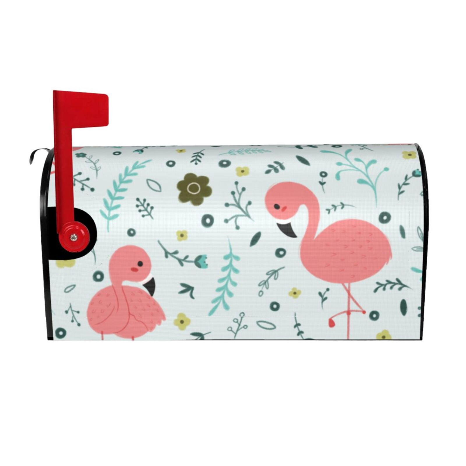 Xecao Cute Flamingo for Mailbox Cover with Magnetic Strips, Waterproof ...