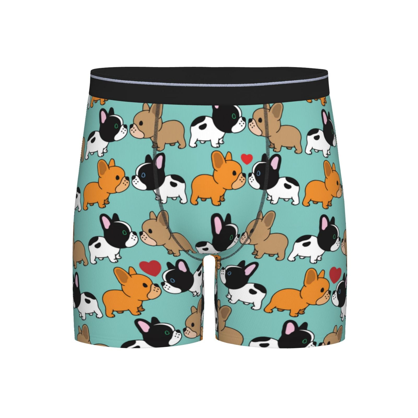 Xecao Cute French Bulldog Print Boxer Briefs for Men's Stretch Moisture ...