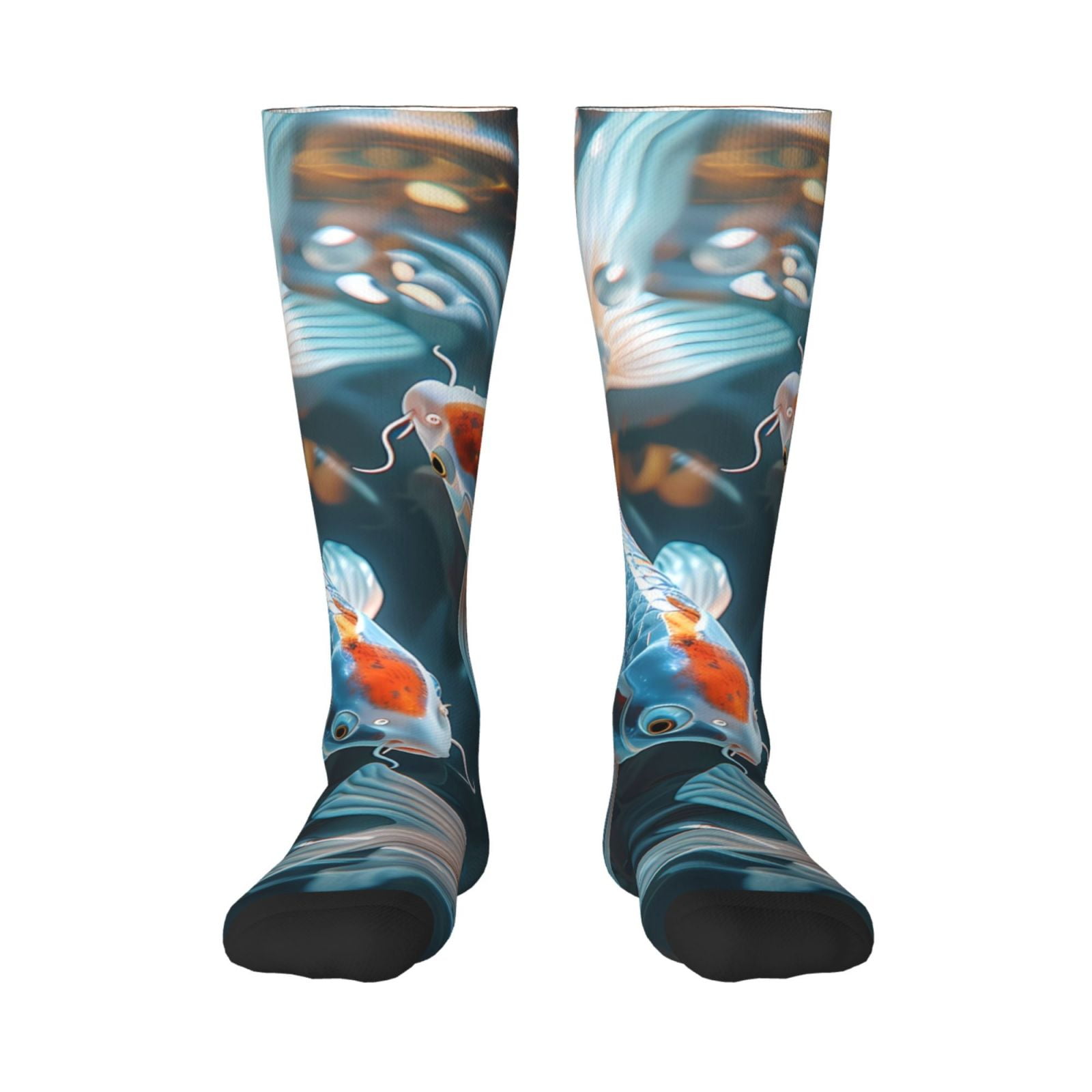 Xecao Cute Koi Fish Serenity Print Compression Socks for Both Men And ...