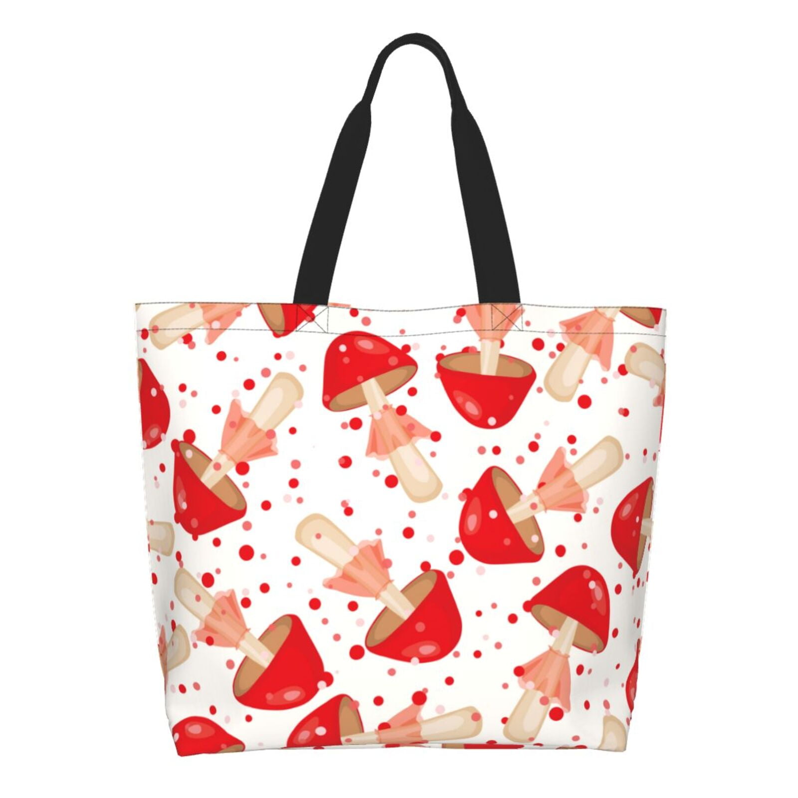 Xecao Cute Mushroom for Tote Bag for Women, Tote Shoulder Bag with a littlw pocket and Handbag ...