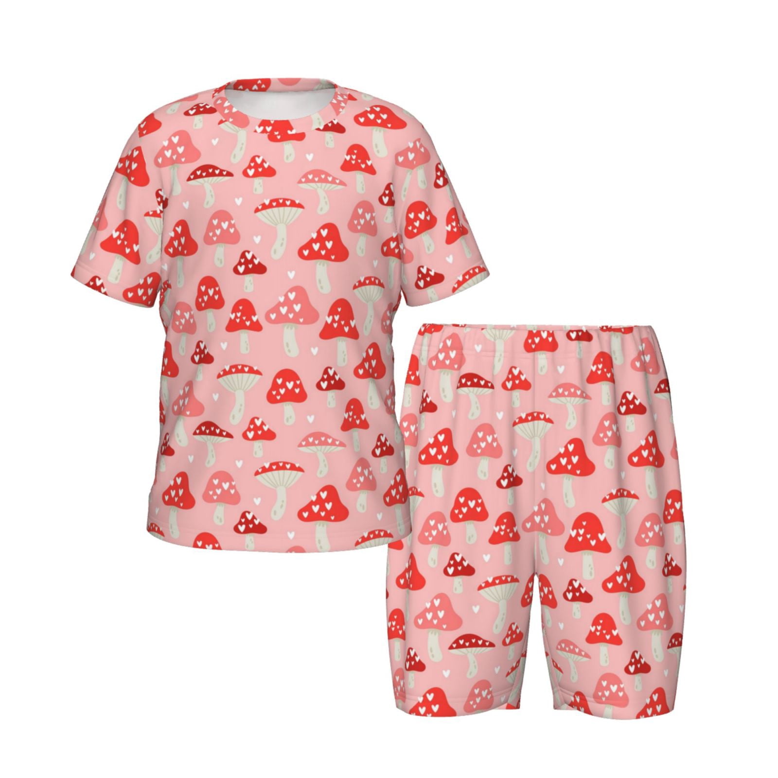 Xecao Cute Mushroom1 Print Short-Sleeved Summer Pajama Set for Boys ...