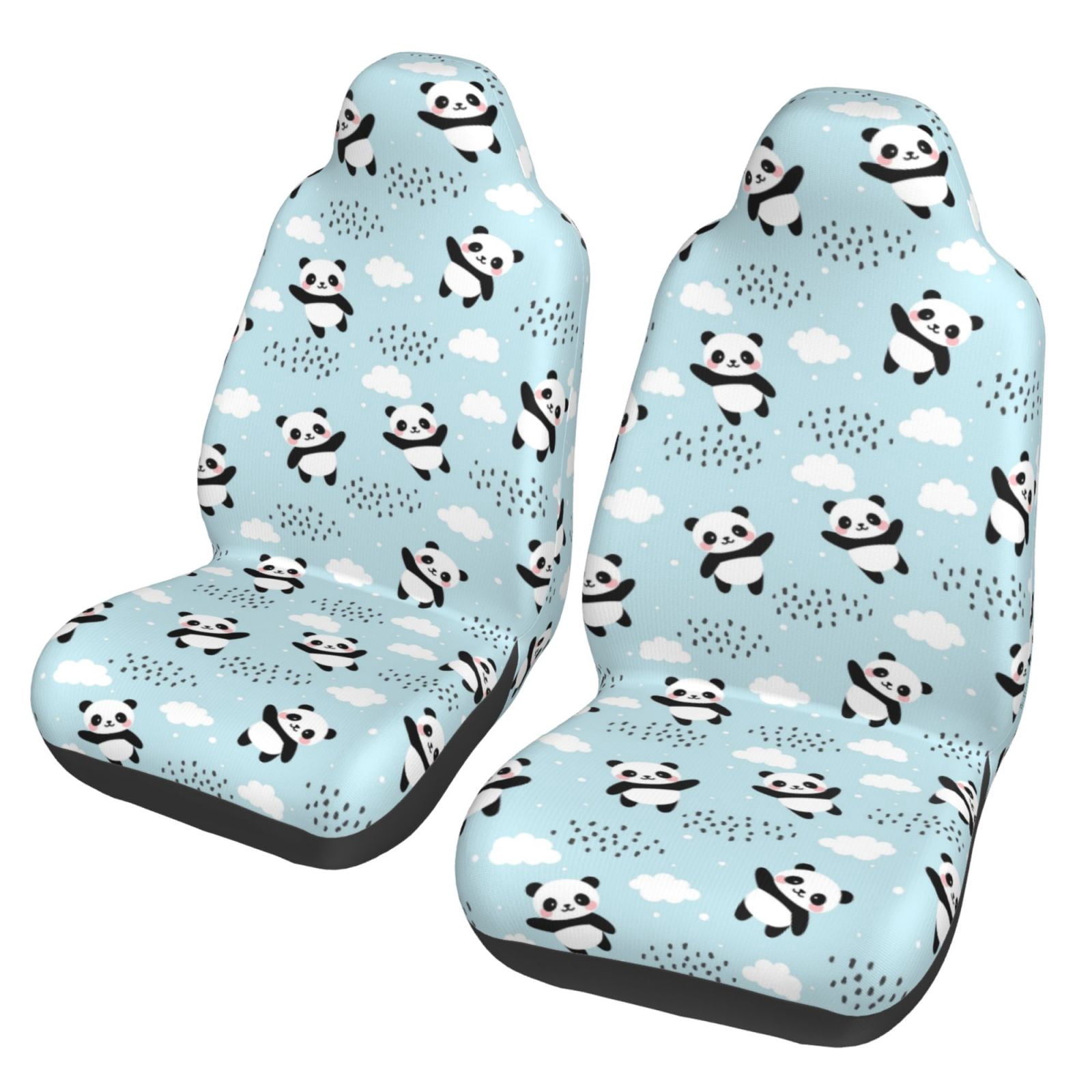 Xecao Cute Panda Bear Print Car Seat Cover in That Fits Most Cars, Vans ...