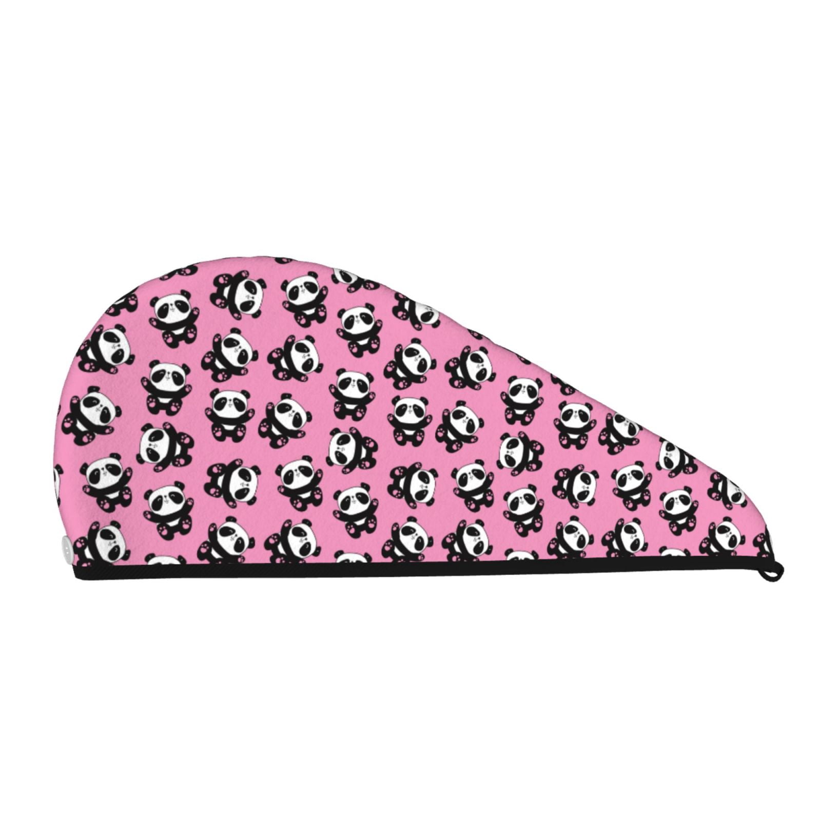 Xecao Cute Panda Print Hair Towel, Hair Turbans for Wet Hair, Drying ...