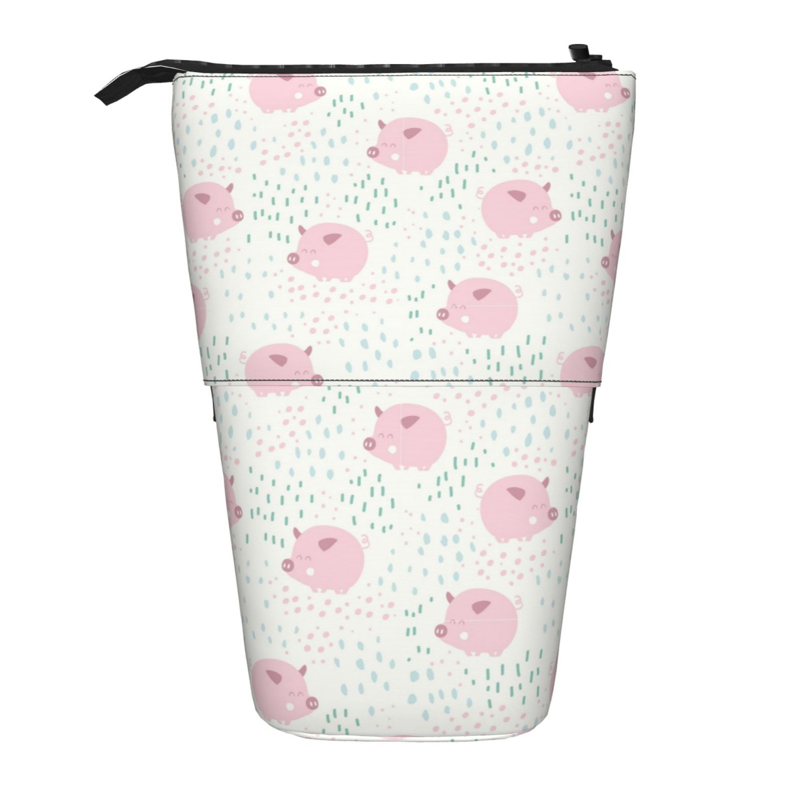Xecao Cute Pigs Print Telescopic Pencil Bag Pen Holder Pop Up ...