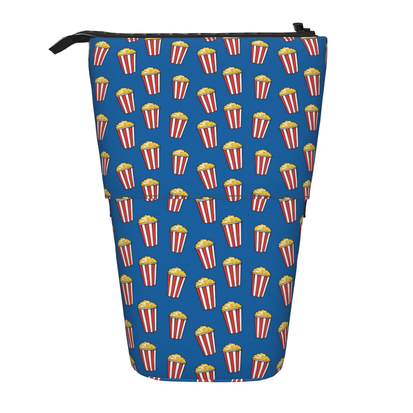 Xecao Cute Popcorn Print Telescopic Pencil Bag Pen Holder Pop Up ...