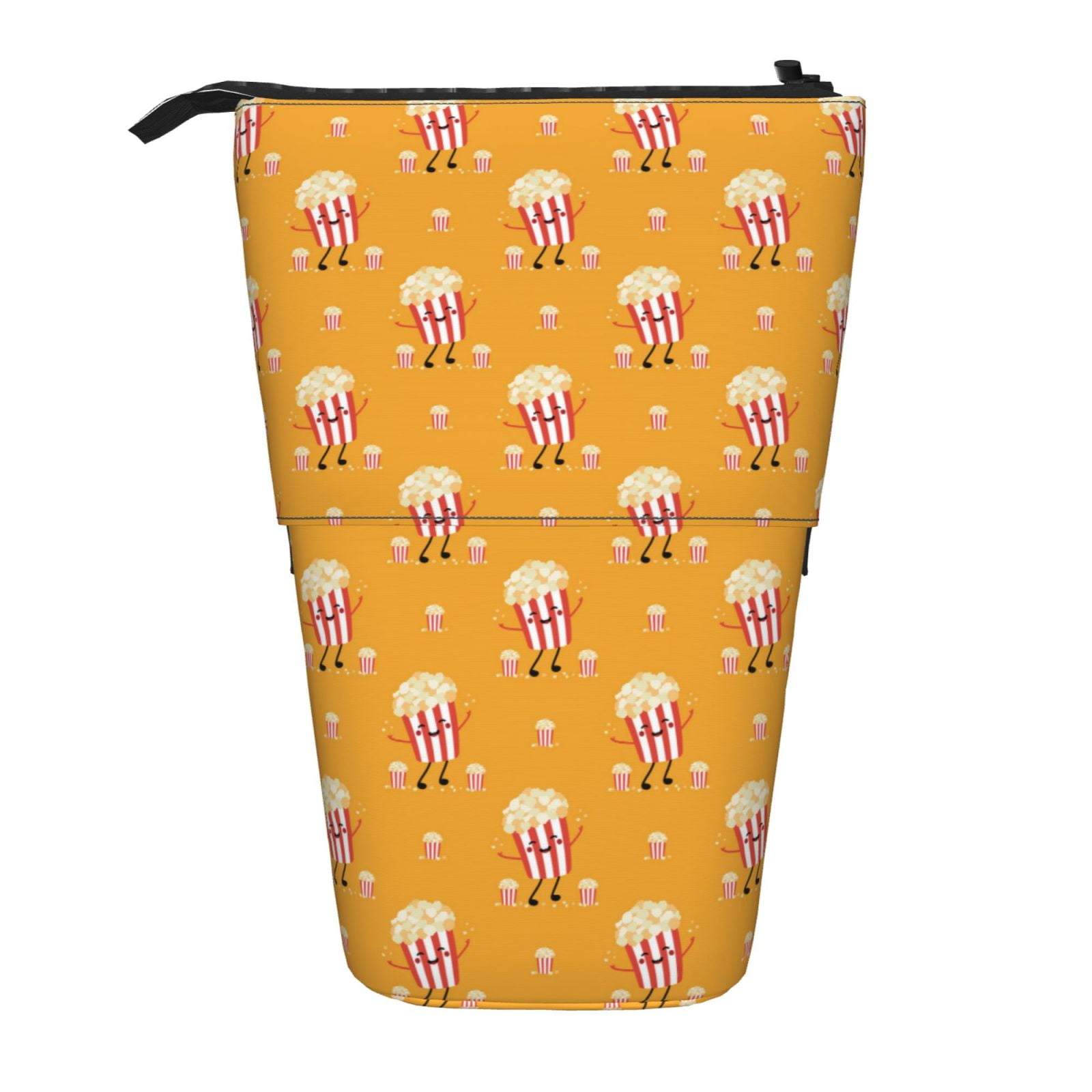 Xecao Cute Popcorn Print Telescopic Pencil Bag Pen Holder Pop Up ...