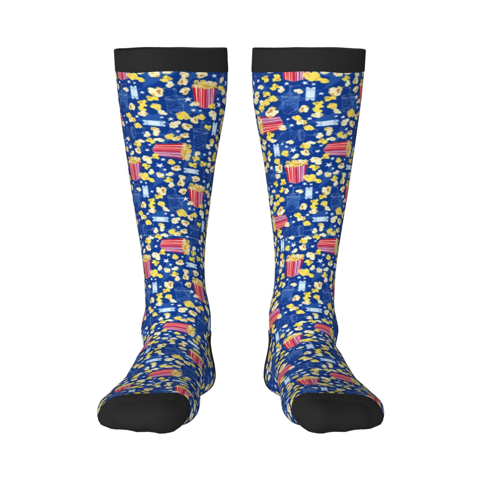 Xecao Cute Popcorn print thigh-high socks, crafted for both men and ...