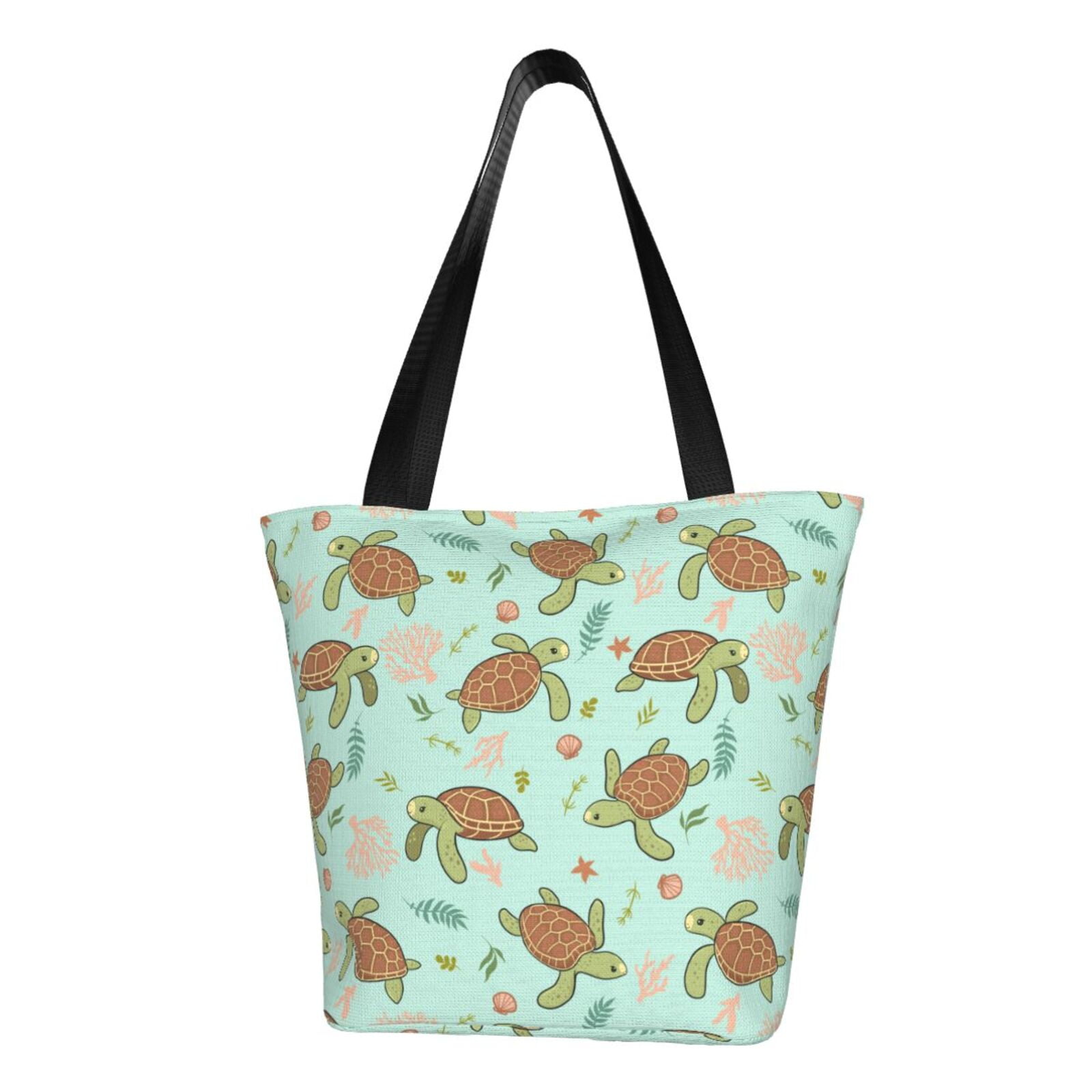 Xecao Cute Sea Turtles for Tote Bag for Women -Tote Shoulder Bag with A ...