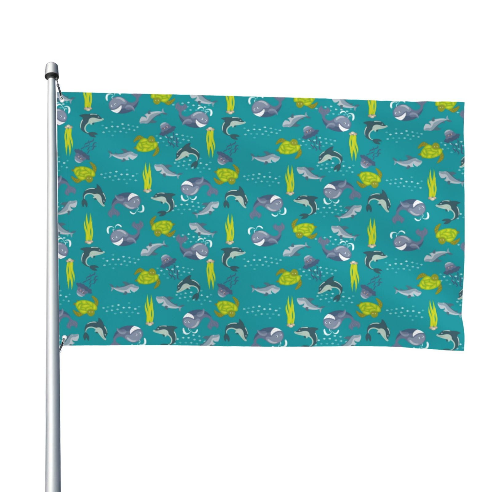Xecao Cute Shark Turtle for Longest Lasting Flag, Made From Polyester ...