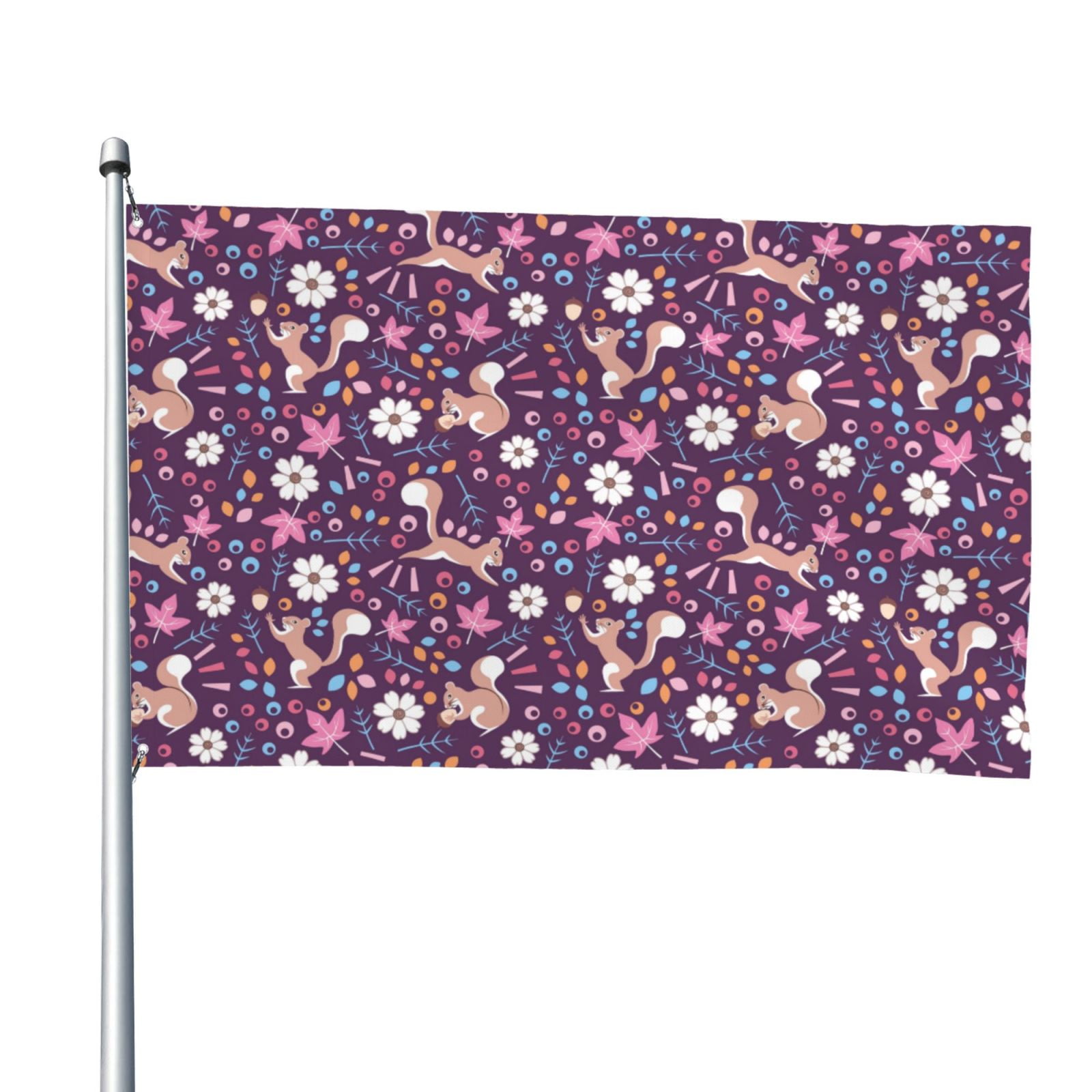 Xecao Cute Squirrel Floral for Longest Lasting Flag, Made From ...