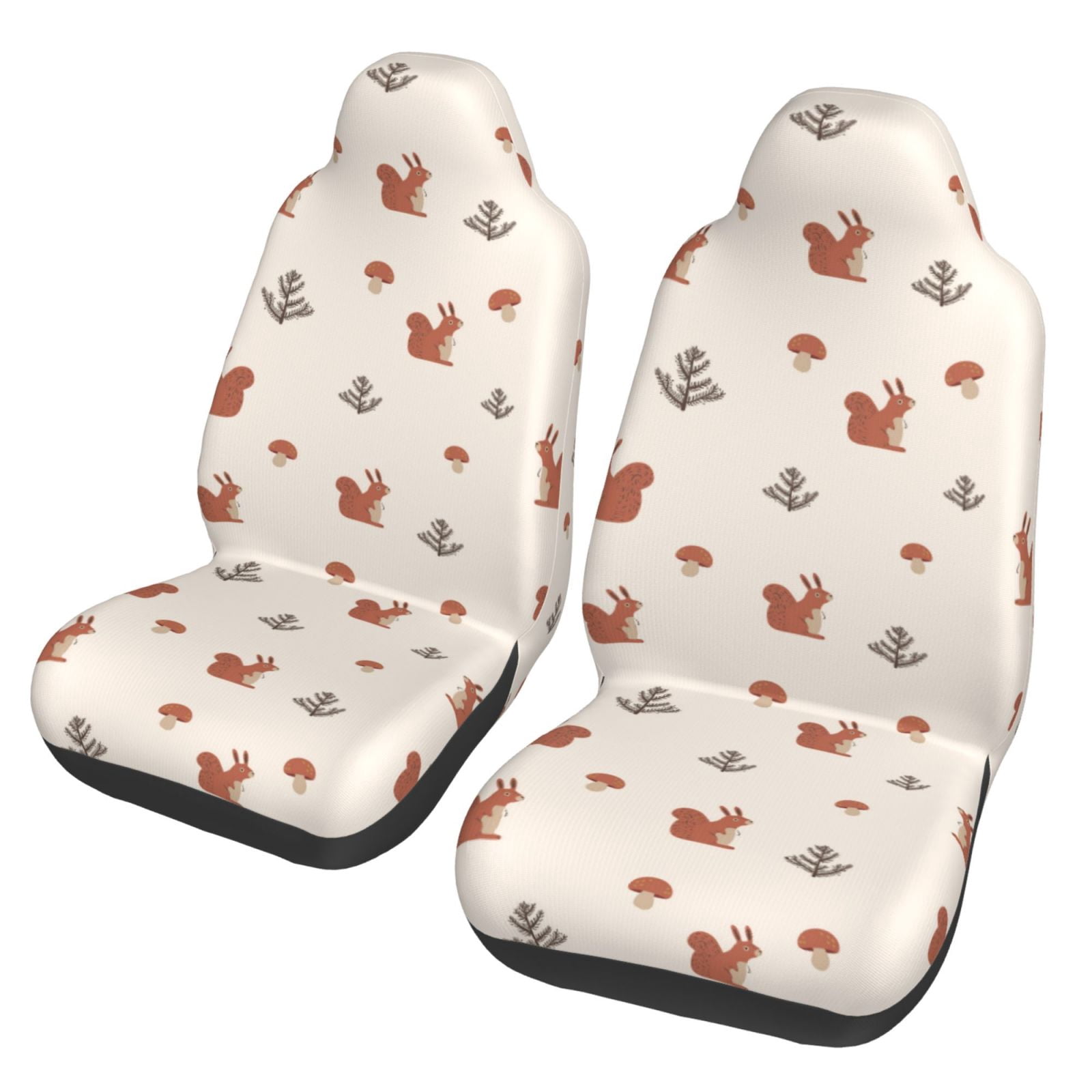 Xecao Cute Squirrel Print Car Seat Cover in That Fits Most Cars, Vans ...