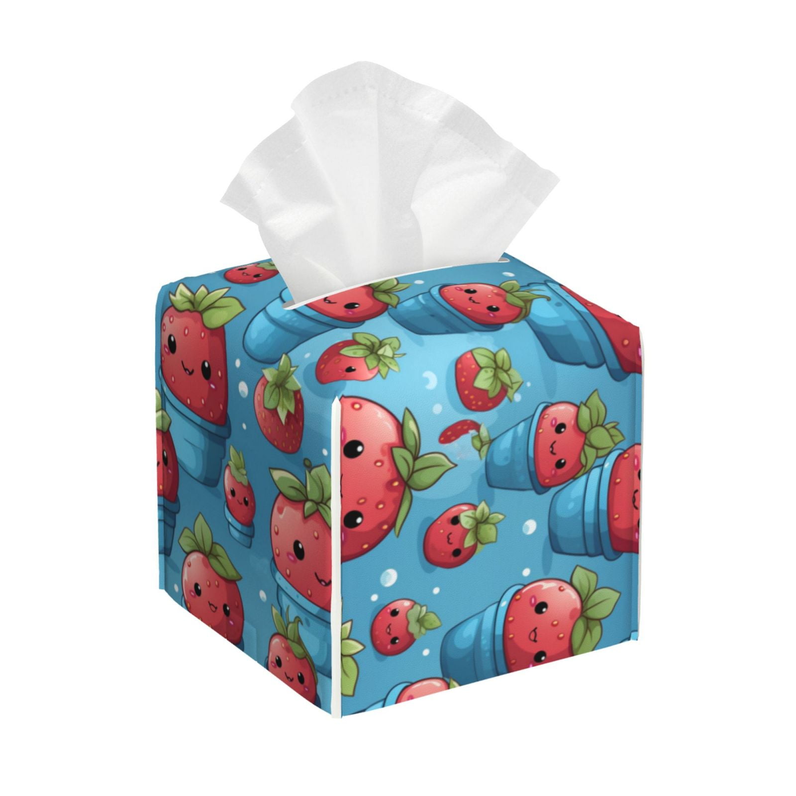 Xecao Cute Strawberry Flower Pot for Tissue Box Cover Holder Square ...