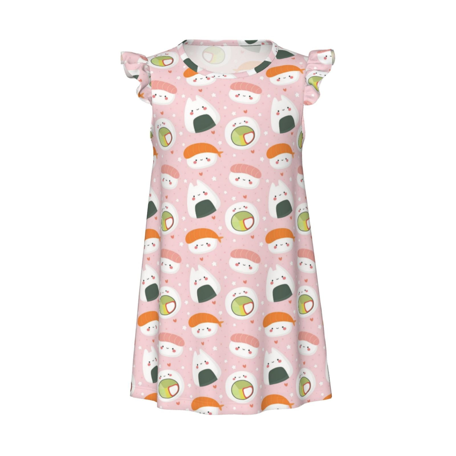 Xecao Cute Sushi (2) Nightgowns for Girls: Elegant Princess Pajama ...