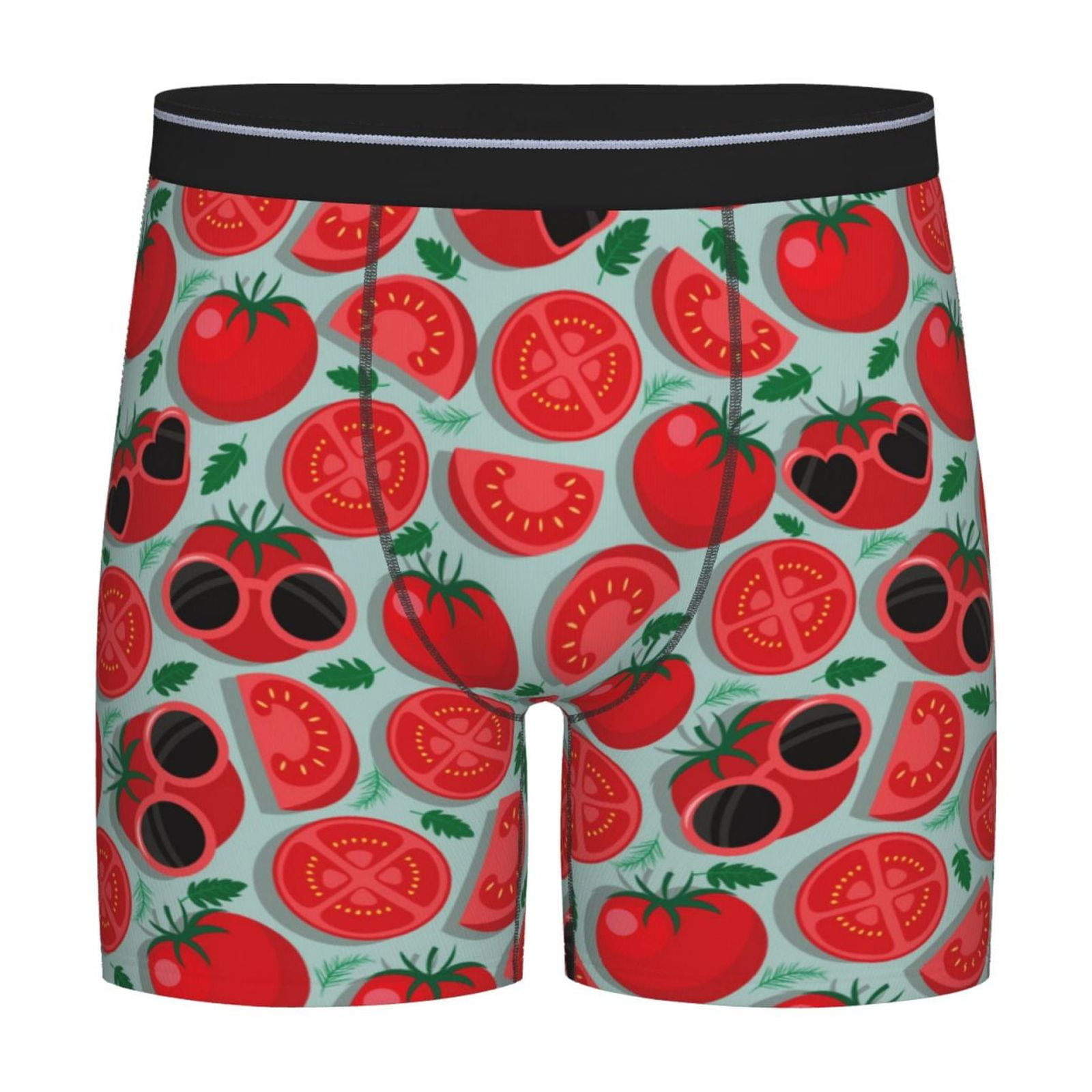 Xecao Cute Tomato Print Boxer Briefs for Men's Stretch Moisture-Wicking ...