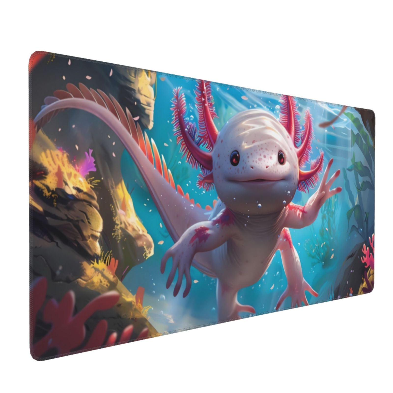 Xecao Cute Underwater Axolotl Print Large Mouse Pad, 16x35.5in Mousepad ...