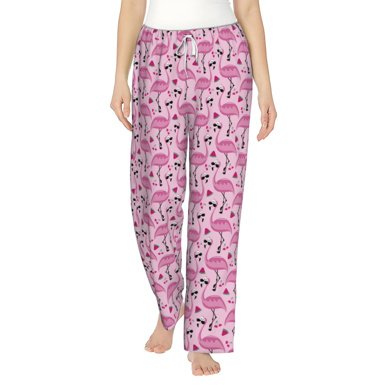 Xecao Cute Watermelon Flamingo Women's Straight Lounge Pajama Pants ...