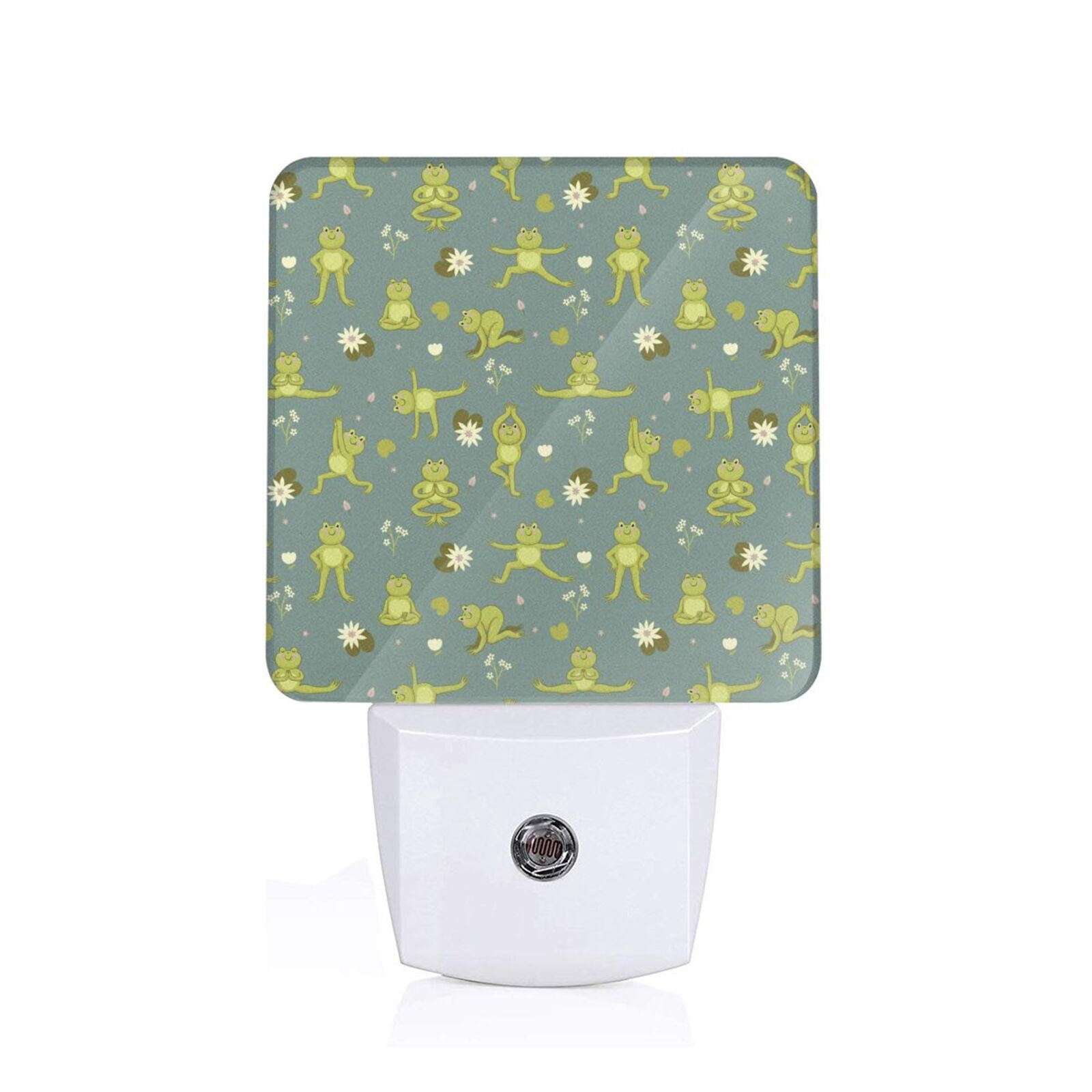 Xecao Cute Yoga Frogs for Night Light - a Wall-mounted LED Fixture with ...